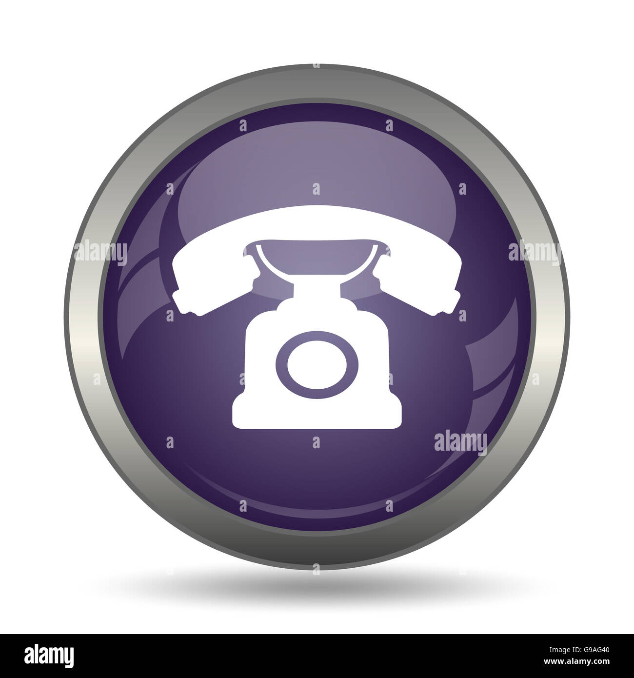 Phone icon. Internet button on white background Stock Photo - Alamy