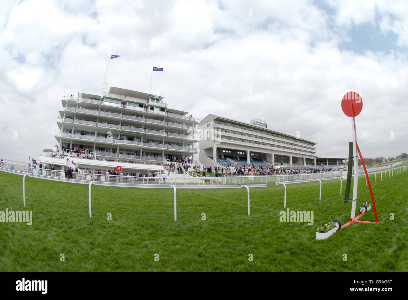 General view of the grandstand at epsom downs racecourse hi-res stock ...