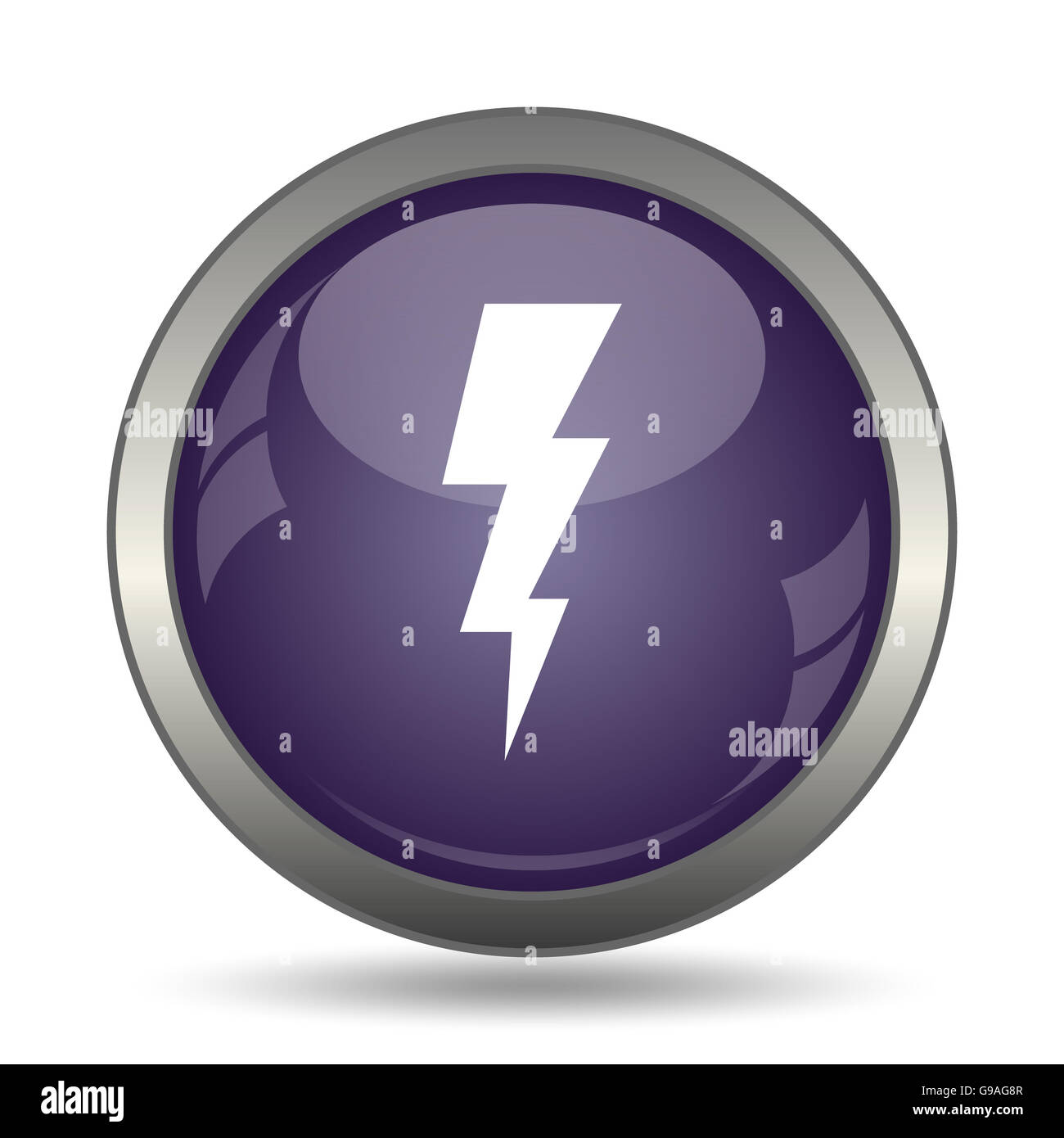 Lightning icon. Internet button on white background Stock Photo - Alamy