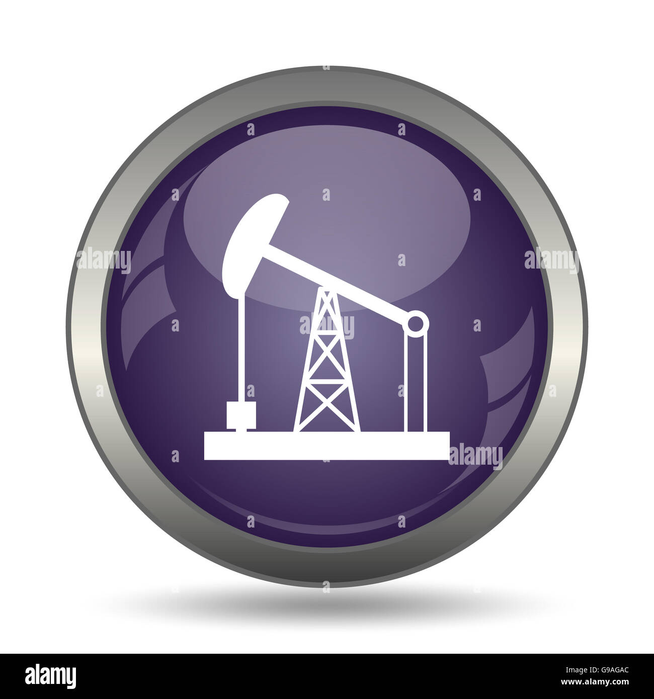 Oil pump icon. Internet button on white background Stock Photo - Alamy
