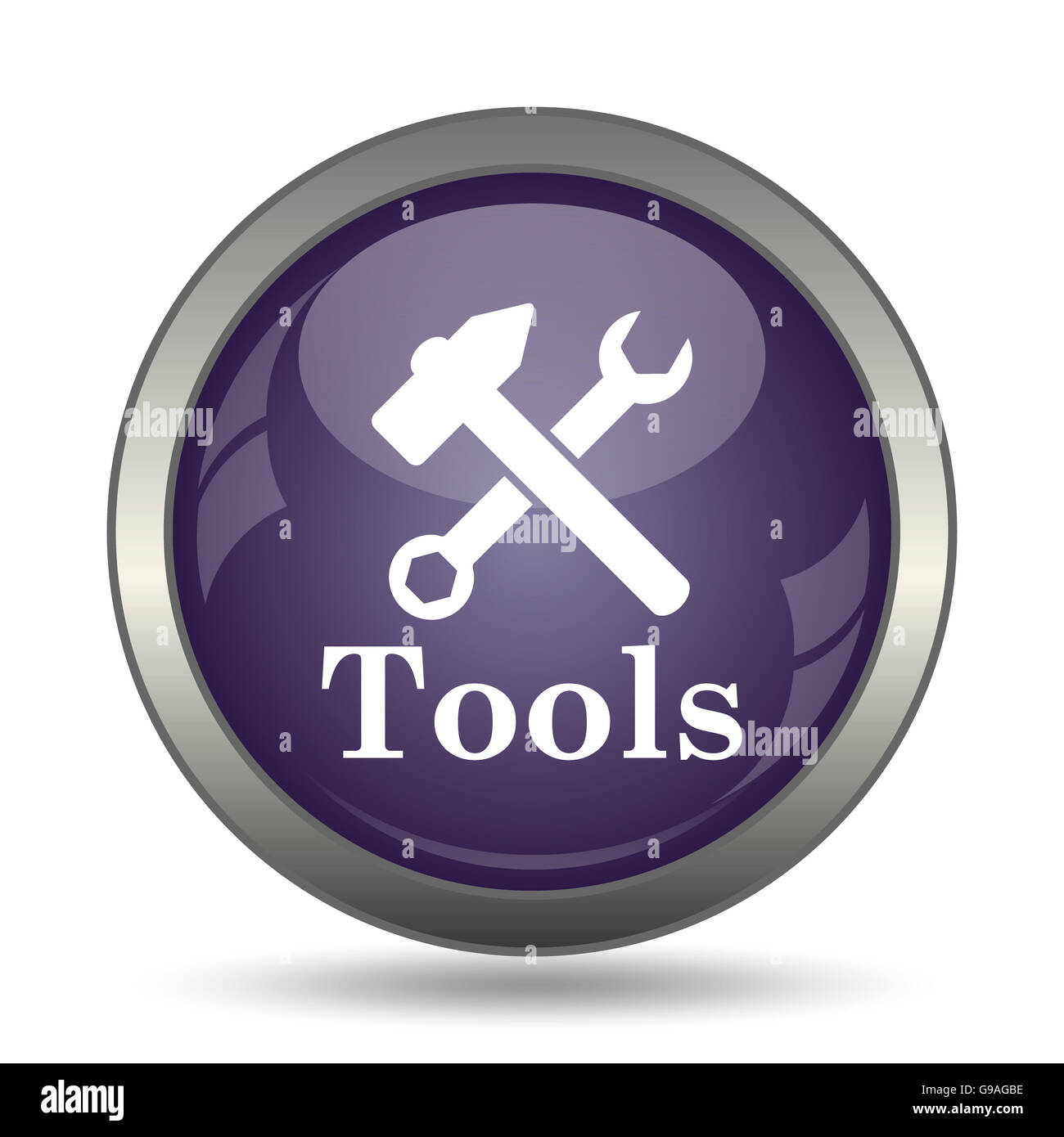 Tools icon. Internet button on white background Stock Photo - Alamy