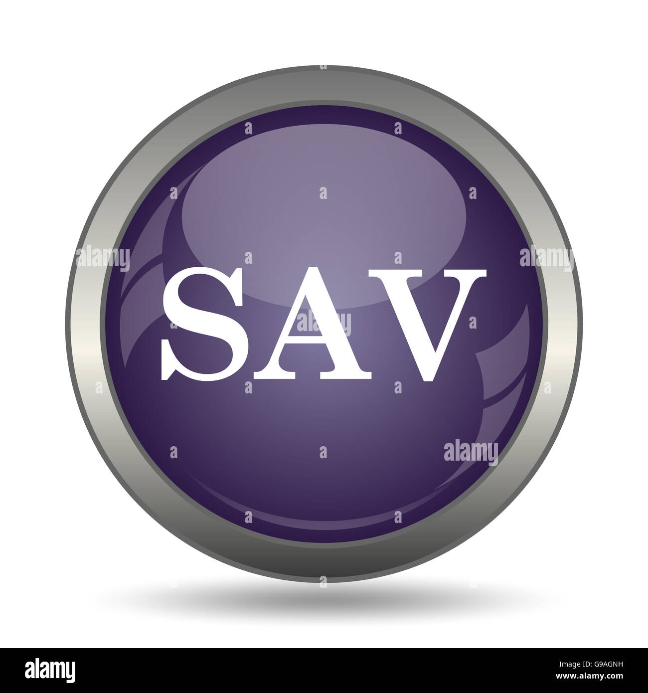 SAV icon. Internet button on white background Stock Photo - Alamy
