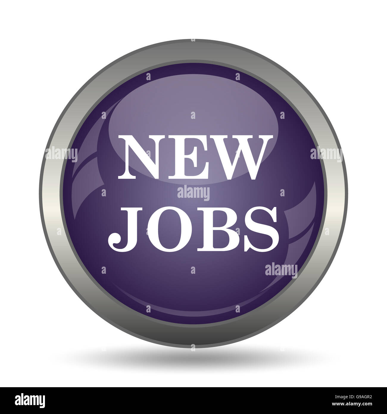 New jobs icon. Internet button on white background Stock Photo - Alamy