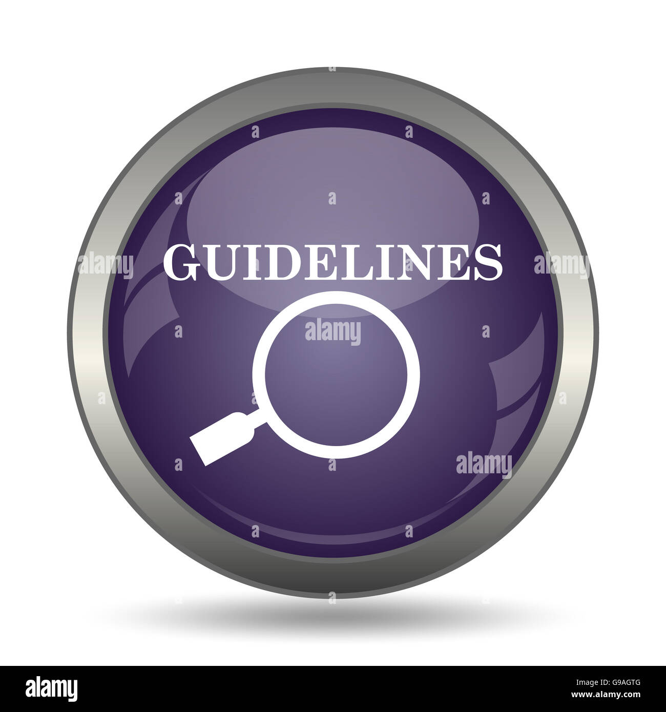 Guidelines icon. Internet button on white background Stock Photo - Alamy