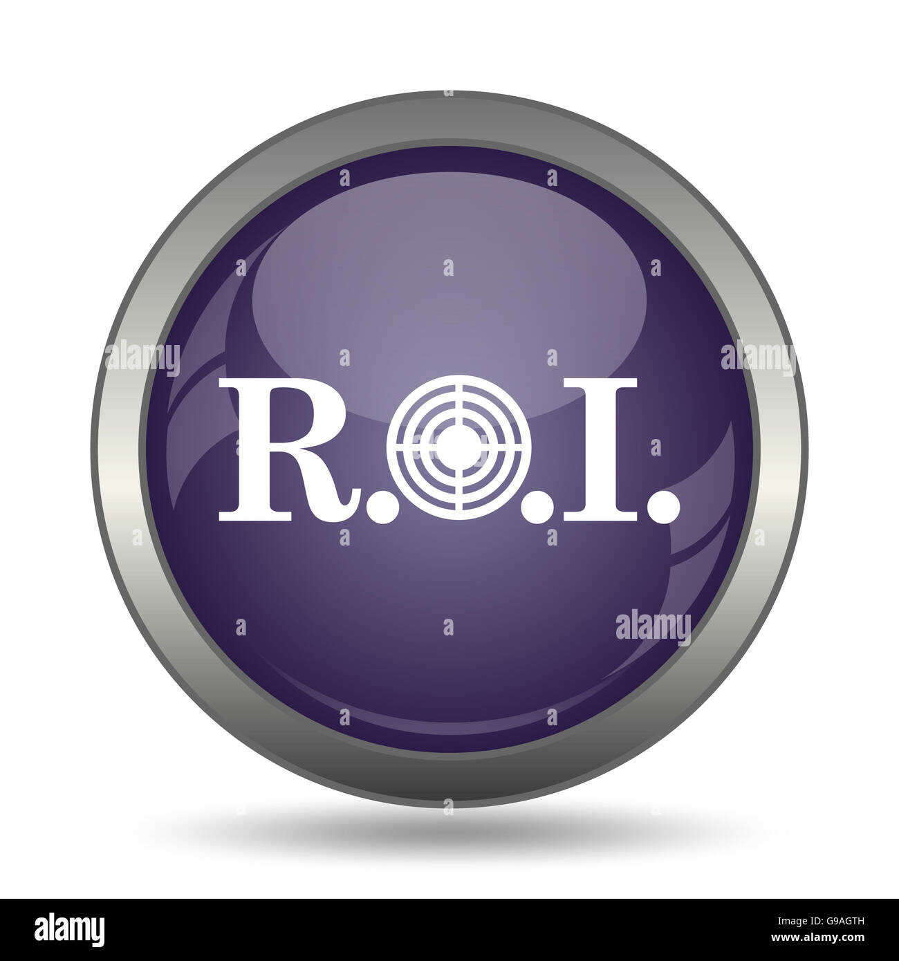 ROI icon. Internet button on white background Stock Photo - Alamy