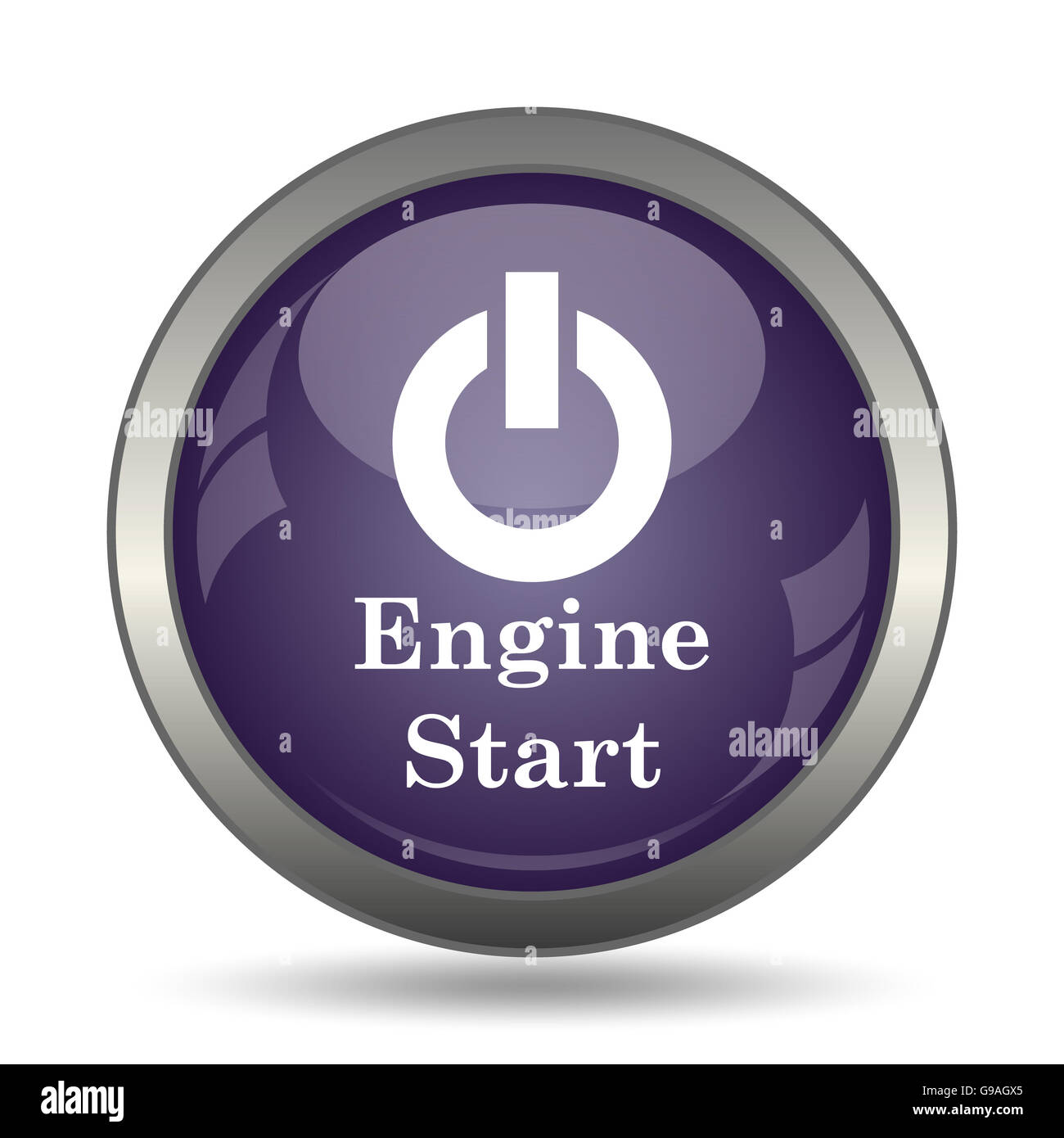 Engine start icon. Internet button on white background Stock Photo - Alamy