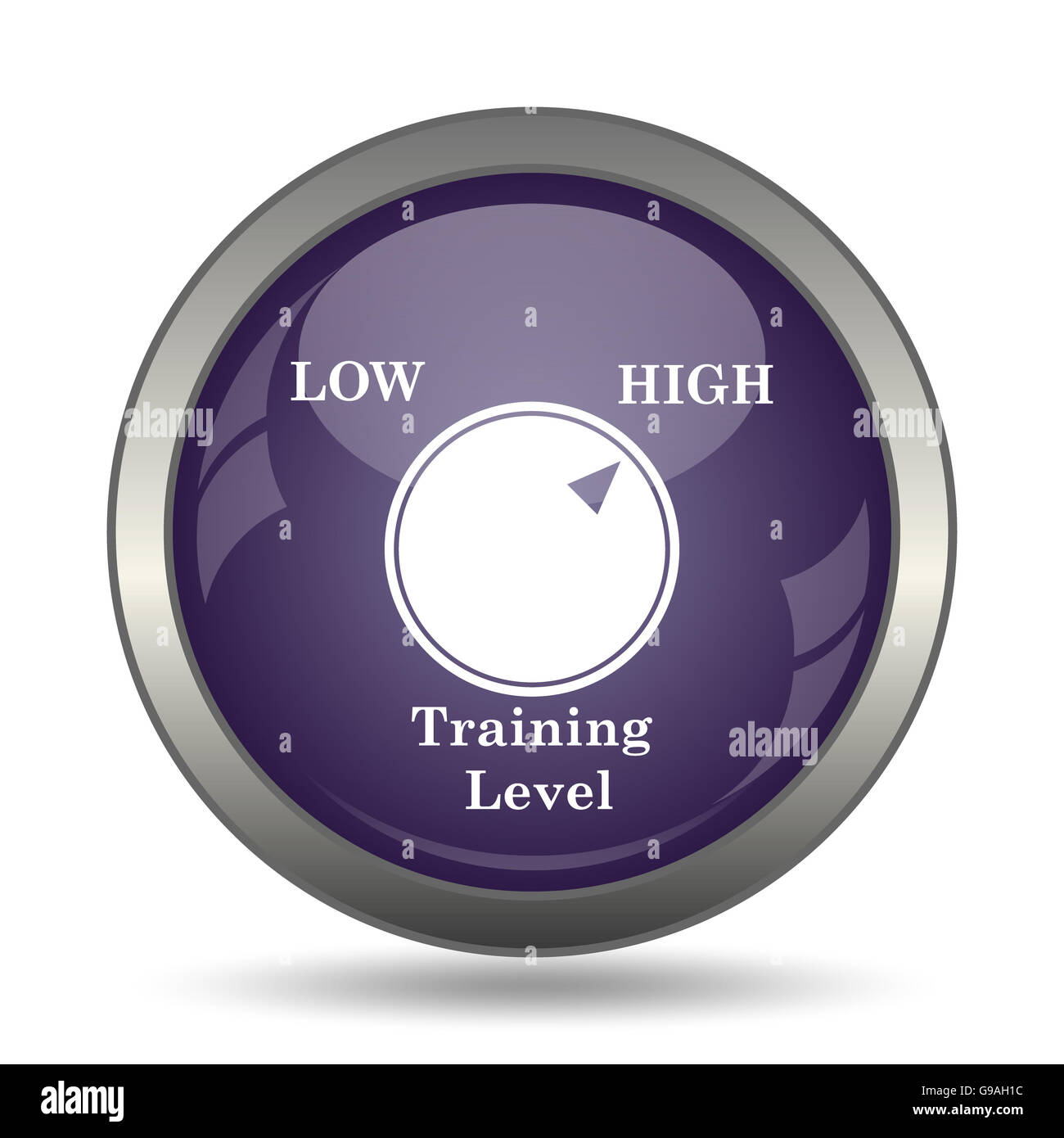 Training level icon. Internet button on white background Stock Photo ...