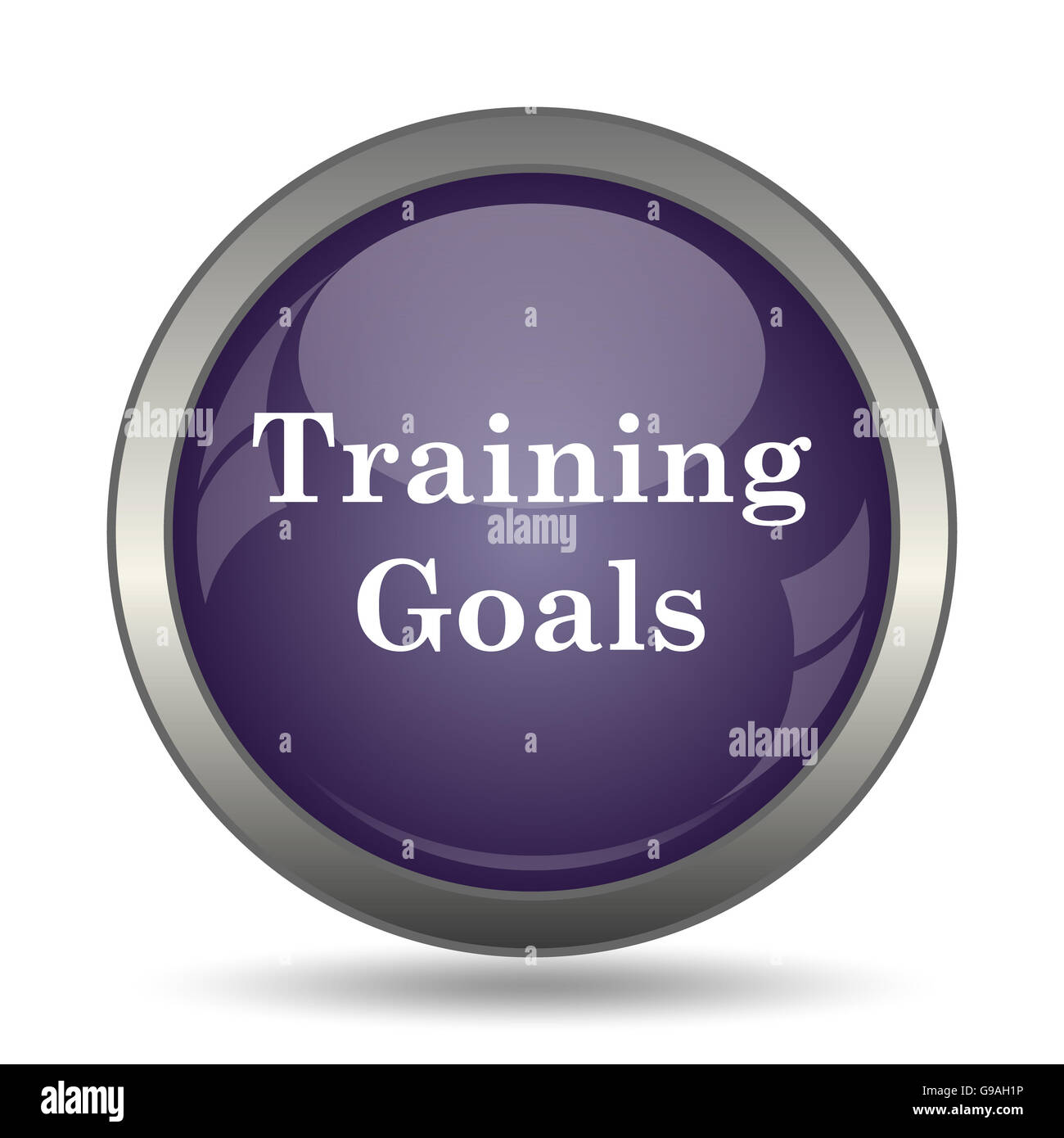 Training goals icon. Internet button on white background Stock Photo ...