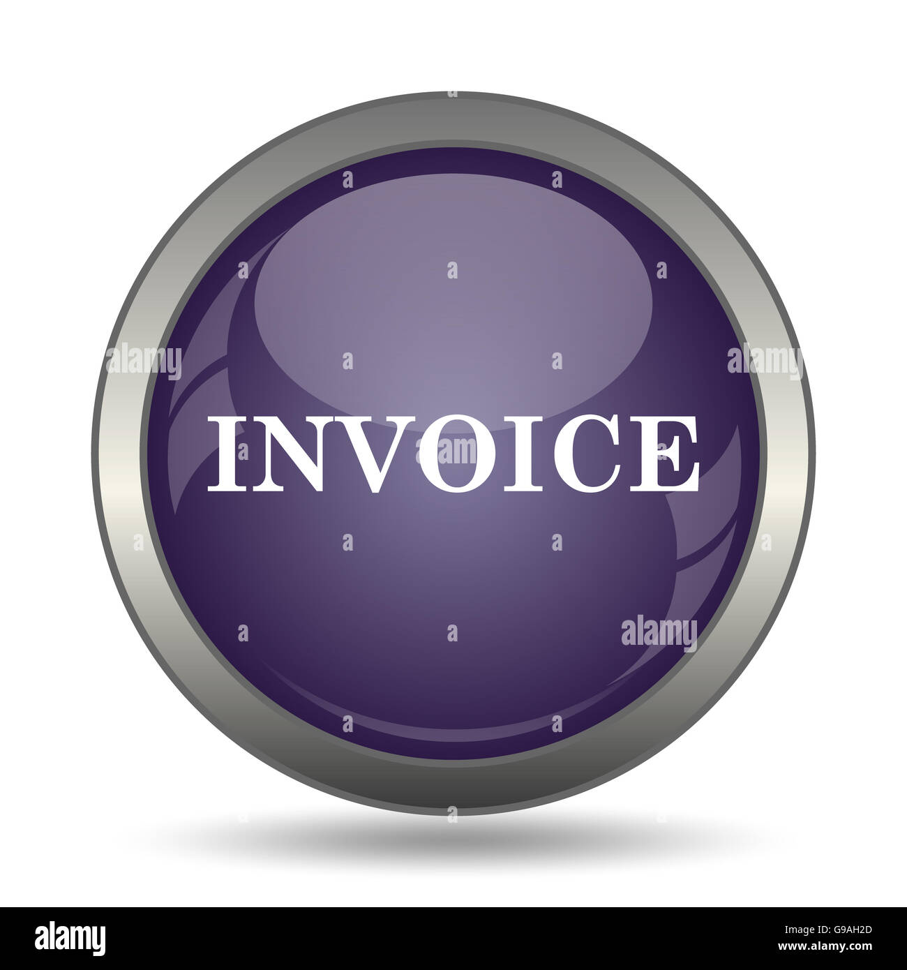 Invoice icon. Internet button on white background Stock Photo - Alamy