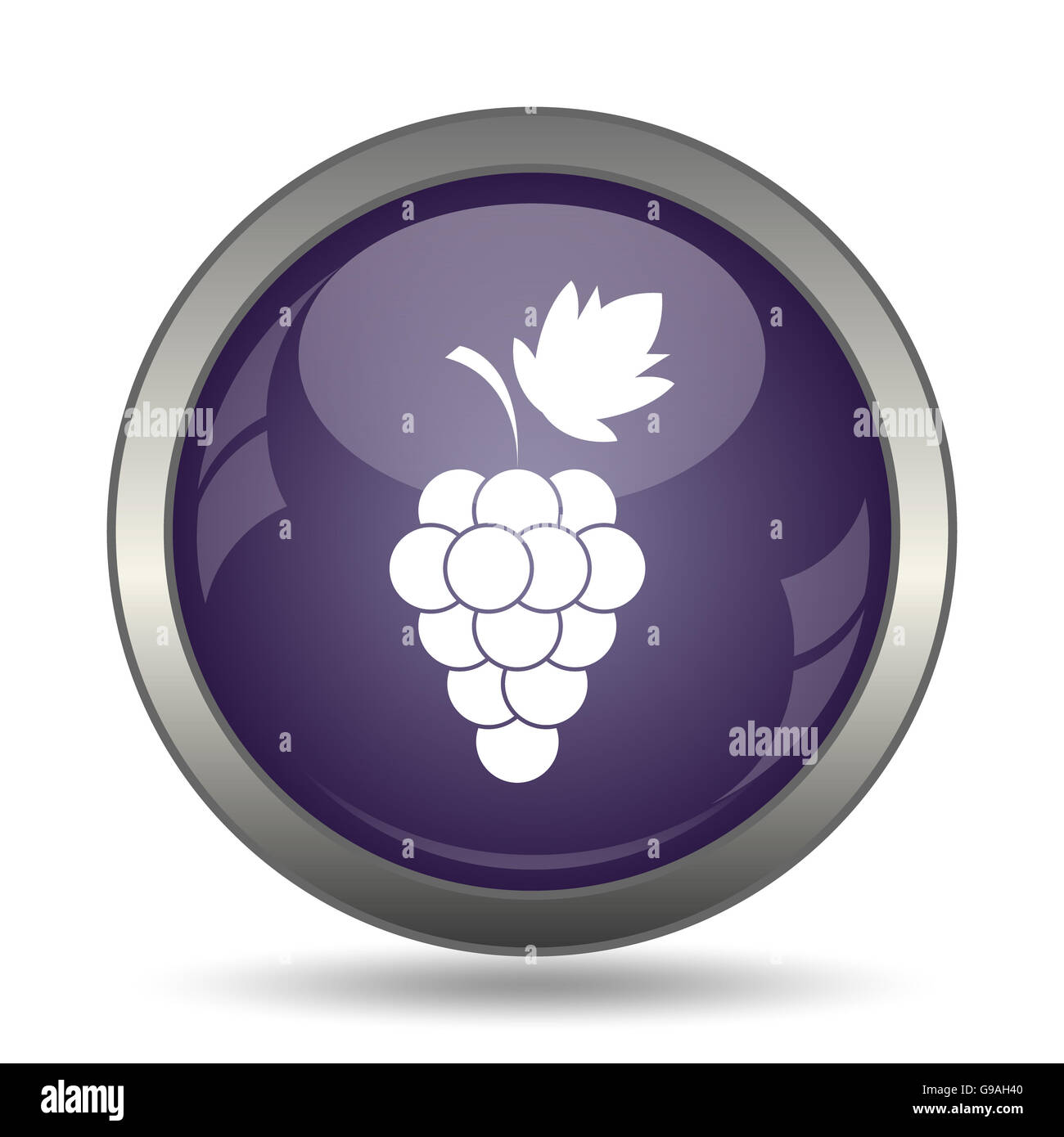 Grape icon. Internet button on white background Stock Photo - Alamy