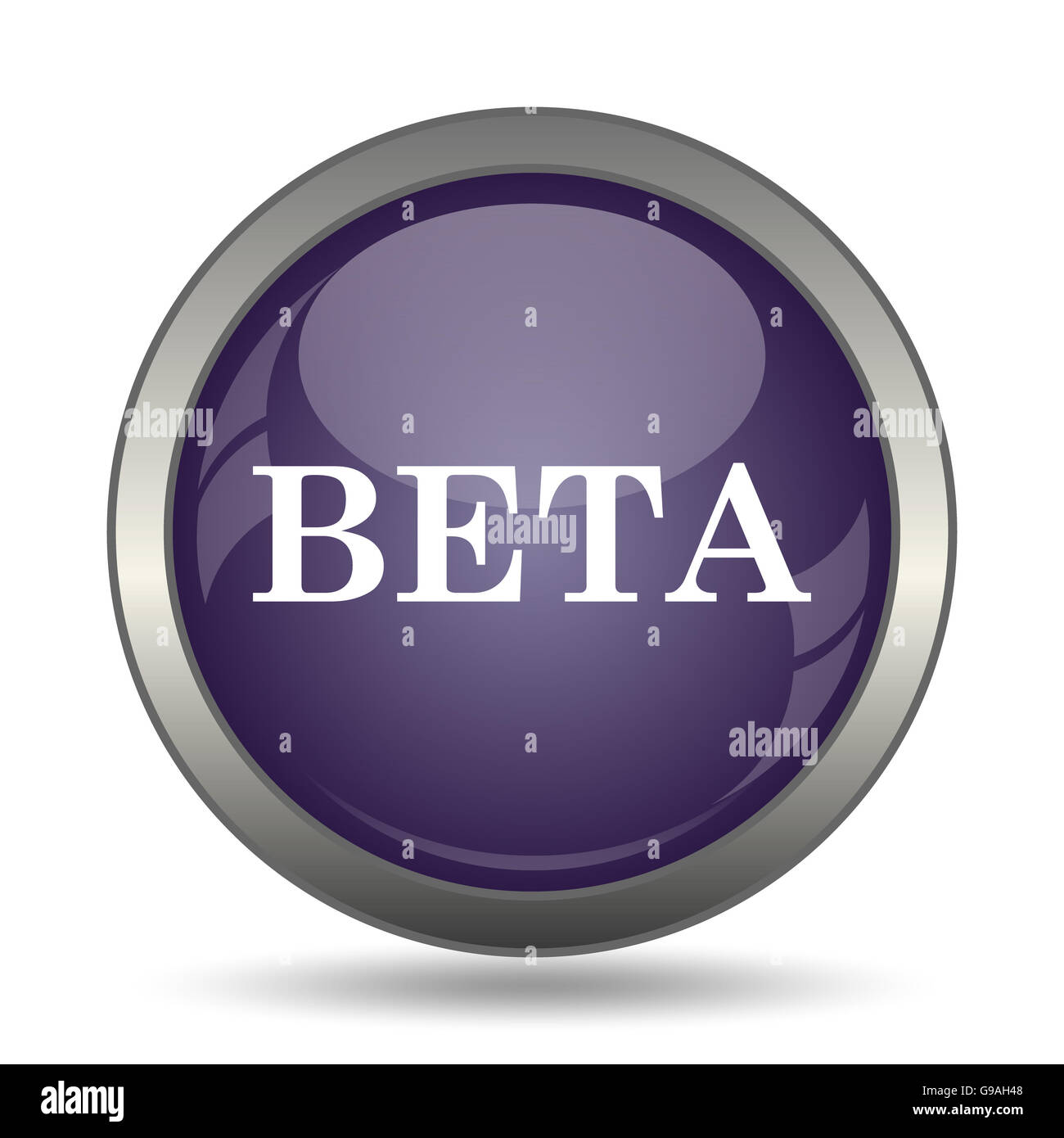 Beta icon. Internet button on white background Stock Photo - Alamy