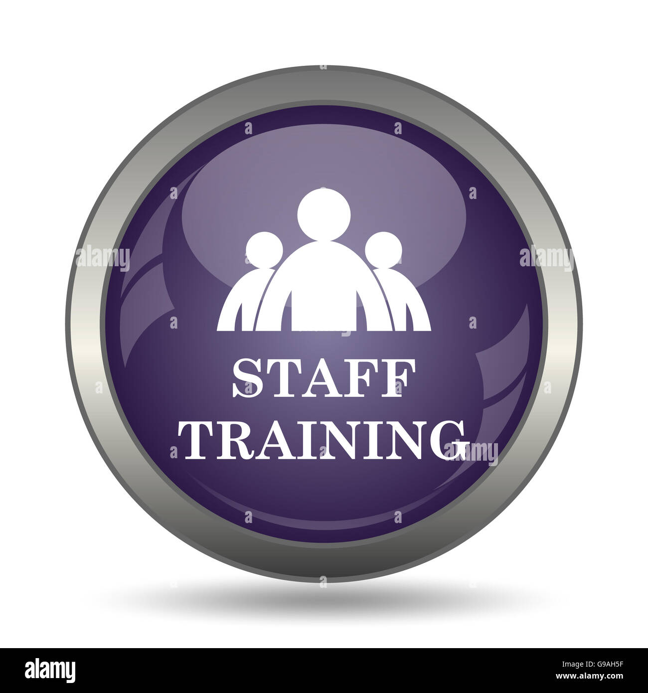 Staff training icon. Internet button on white background Stock Photo ...