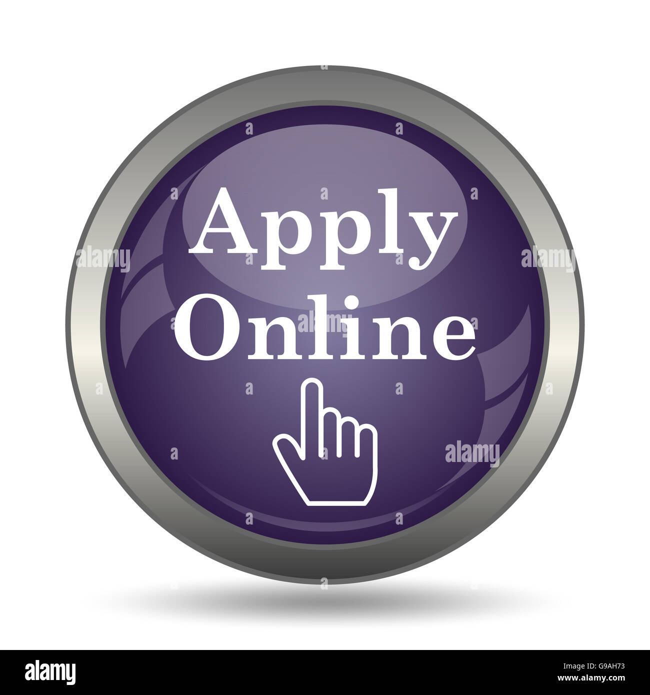 Apply online icon. Internet button on white background Stock Photo - Alamy