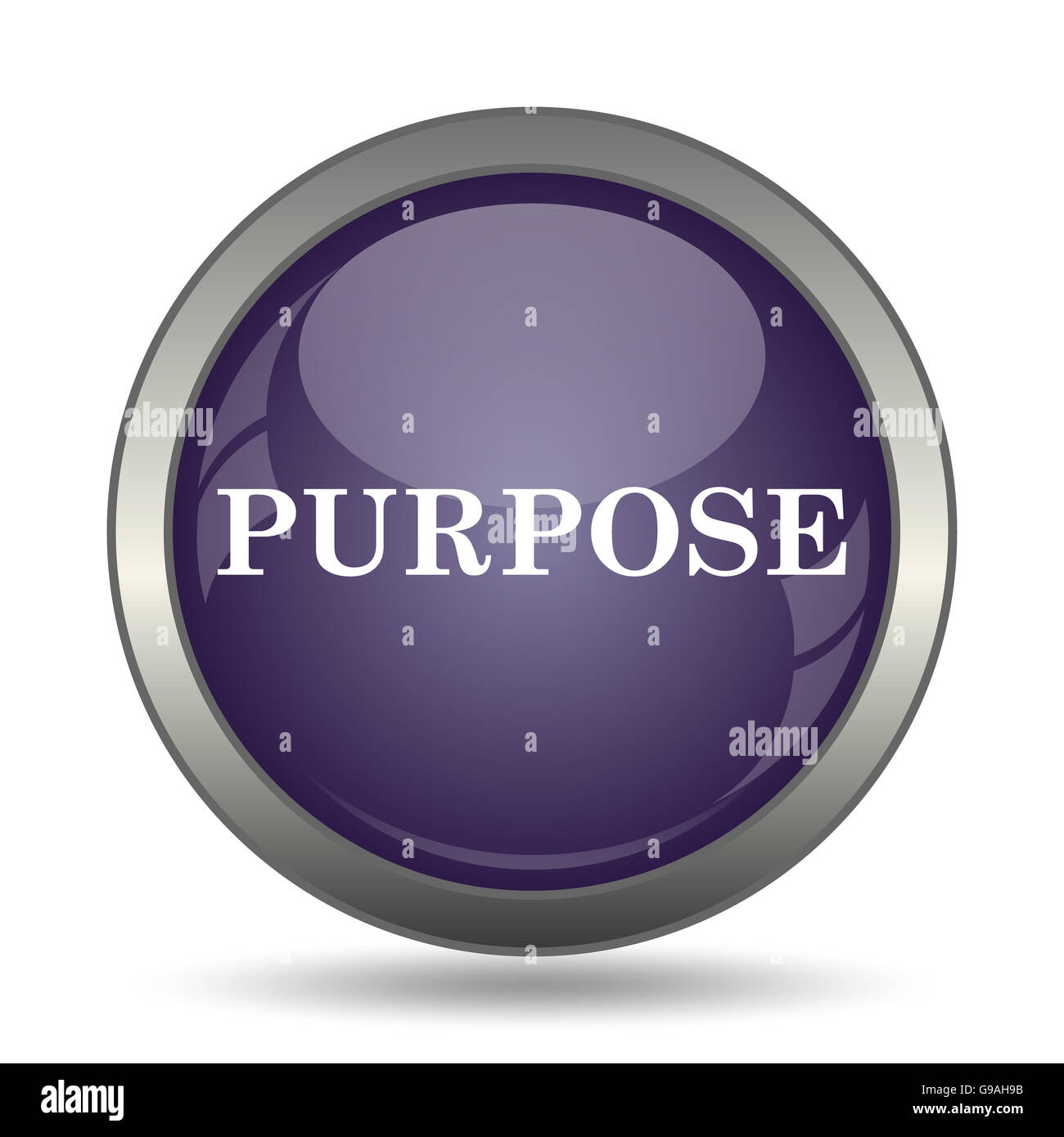 Purpose icon. Internet button on white background Stock Photo - Alamy
