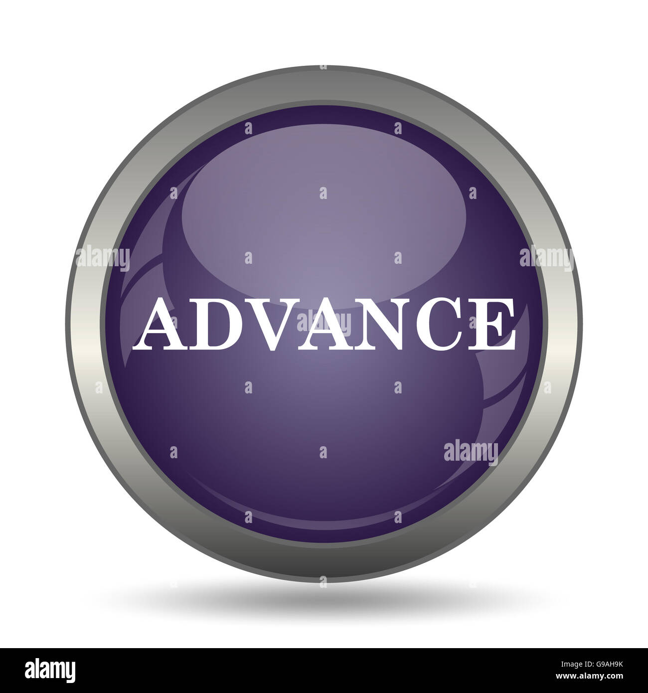 Advance icon. Internet button on white background Stock Photo - Alamy
