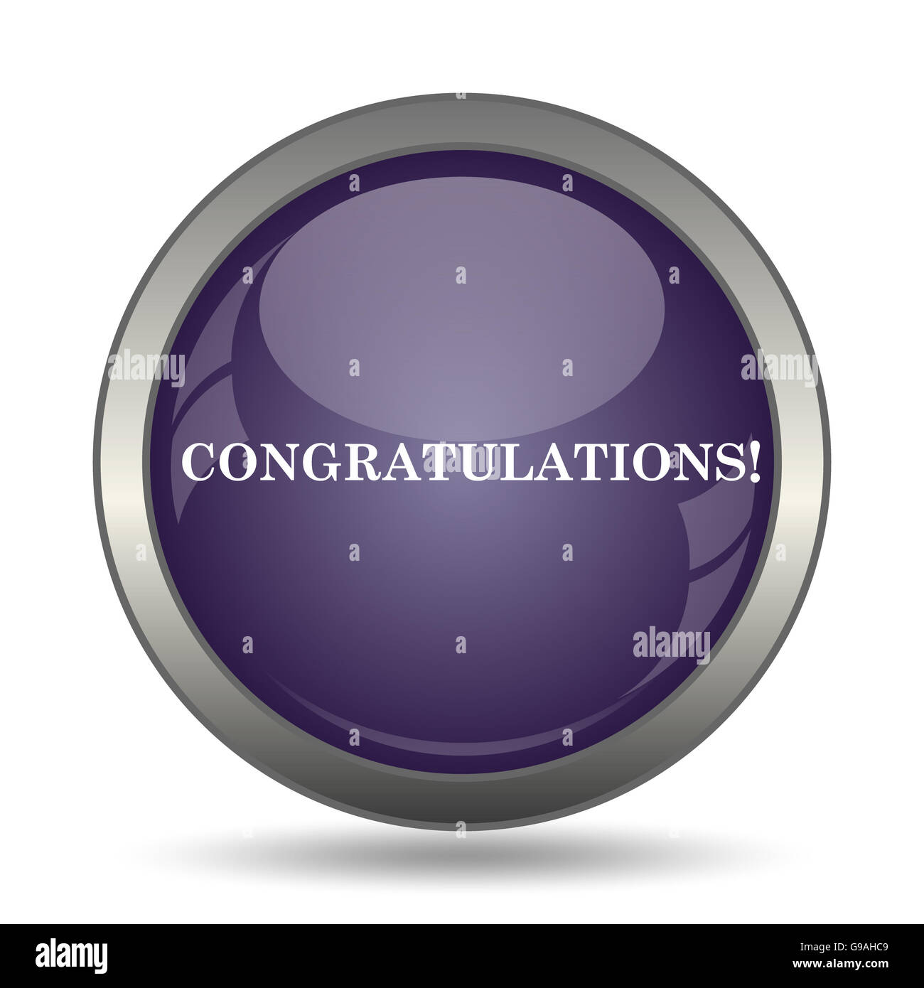 Congratulations icon. Internet button on white background Stock Photo ...