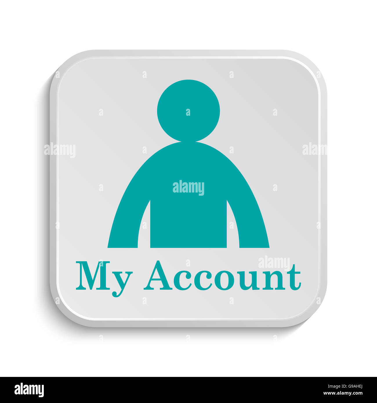 My account icon. Internet button on white background Stock Photo - Alamy