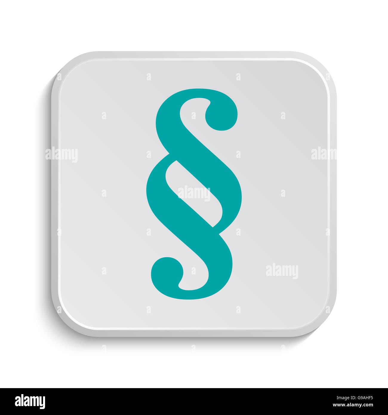 Paragraph icon. Internet button on white background Stock Photo - Alamy