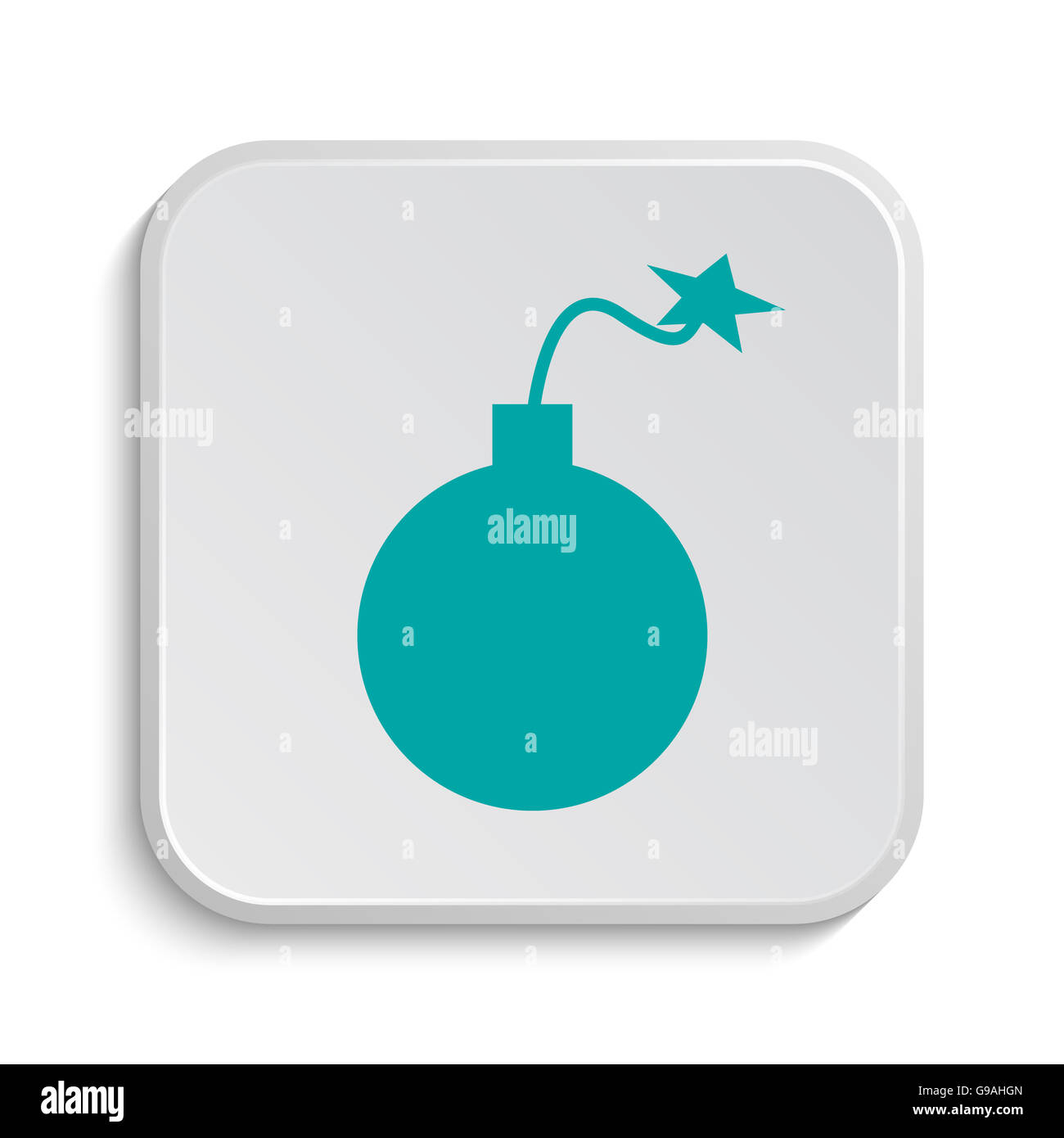 Bomb icon. Internet button on white background Stock Photo - Alamy