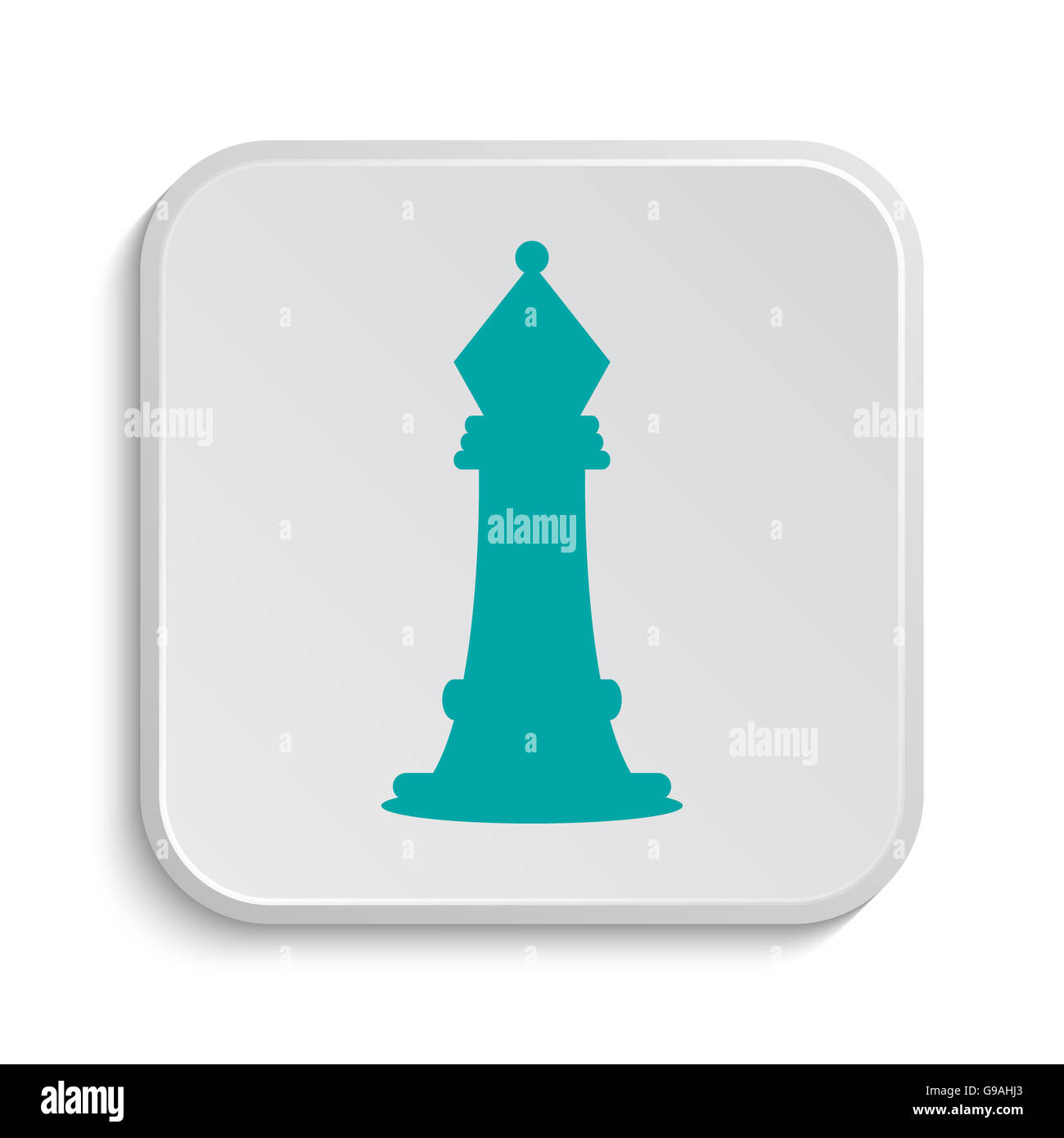 Chess icon. Internet button on white background Stock Photo - Alamy