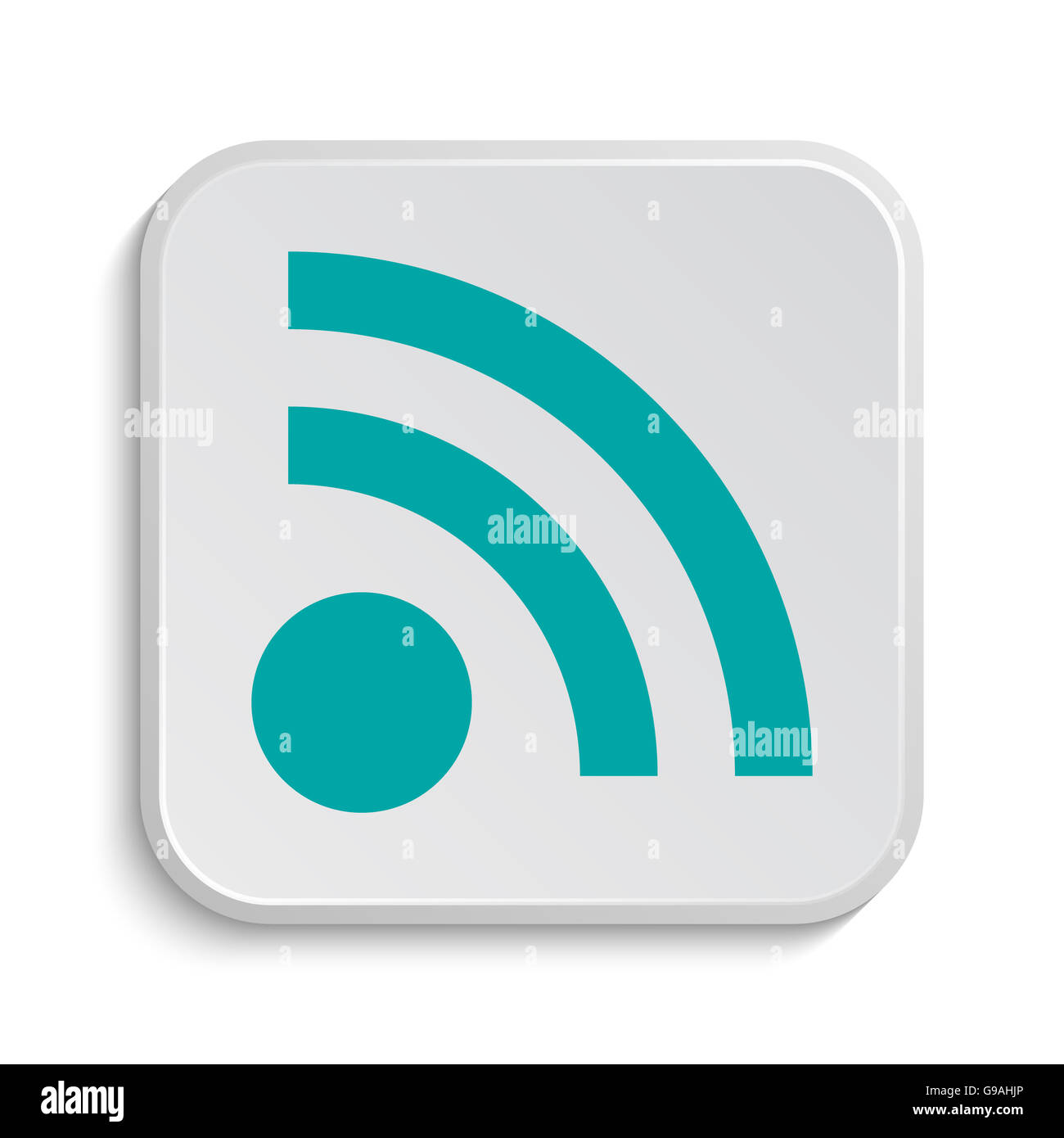 Rss sign icon. Internet button on white background Stock Photo - Alamy