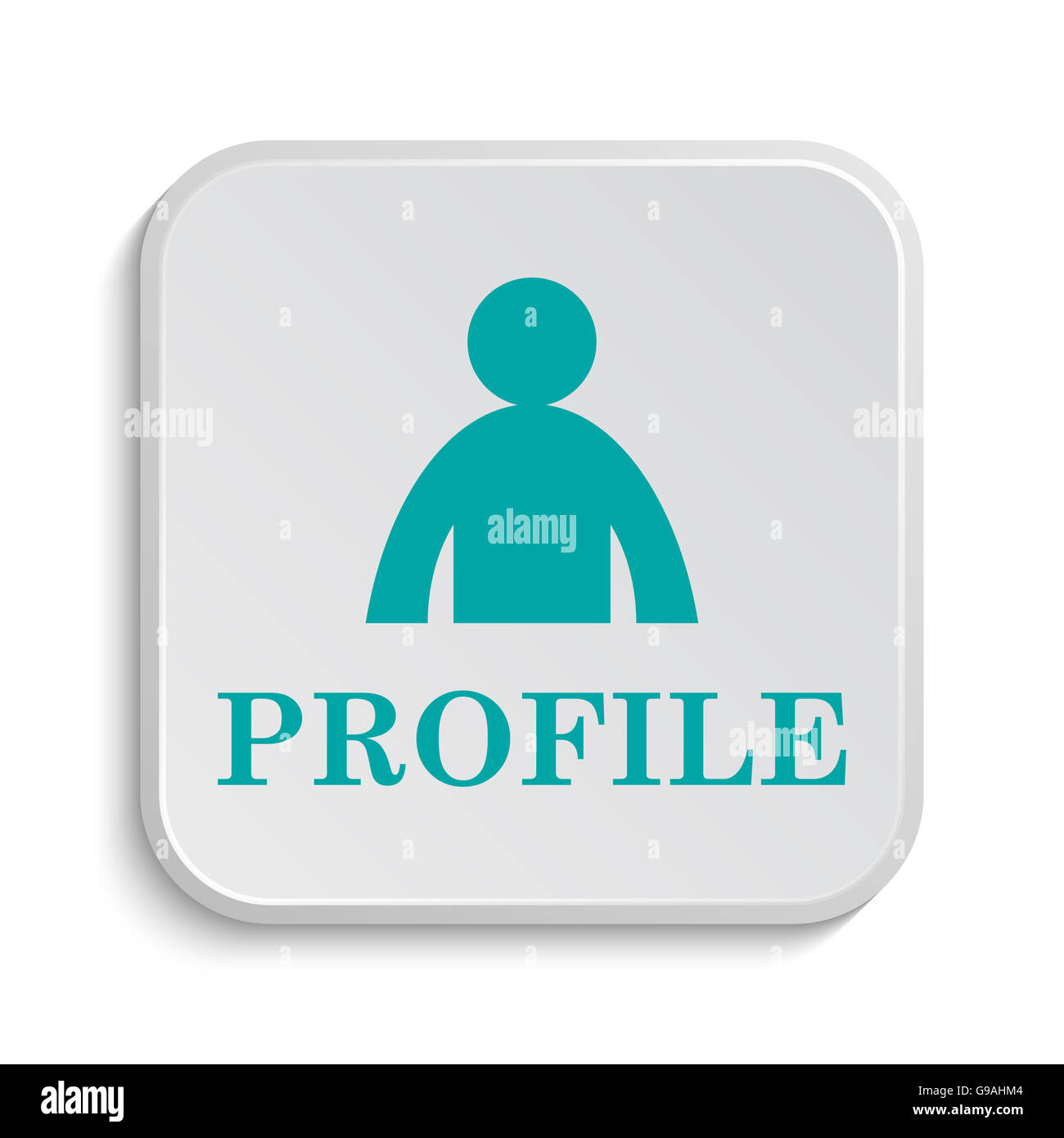 Profile icon. Internet button on white background Stock Photo - Alamy
