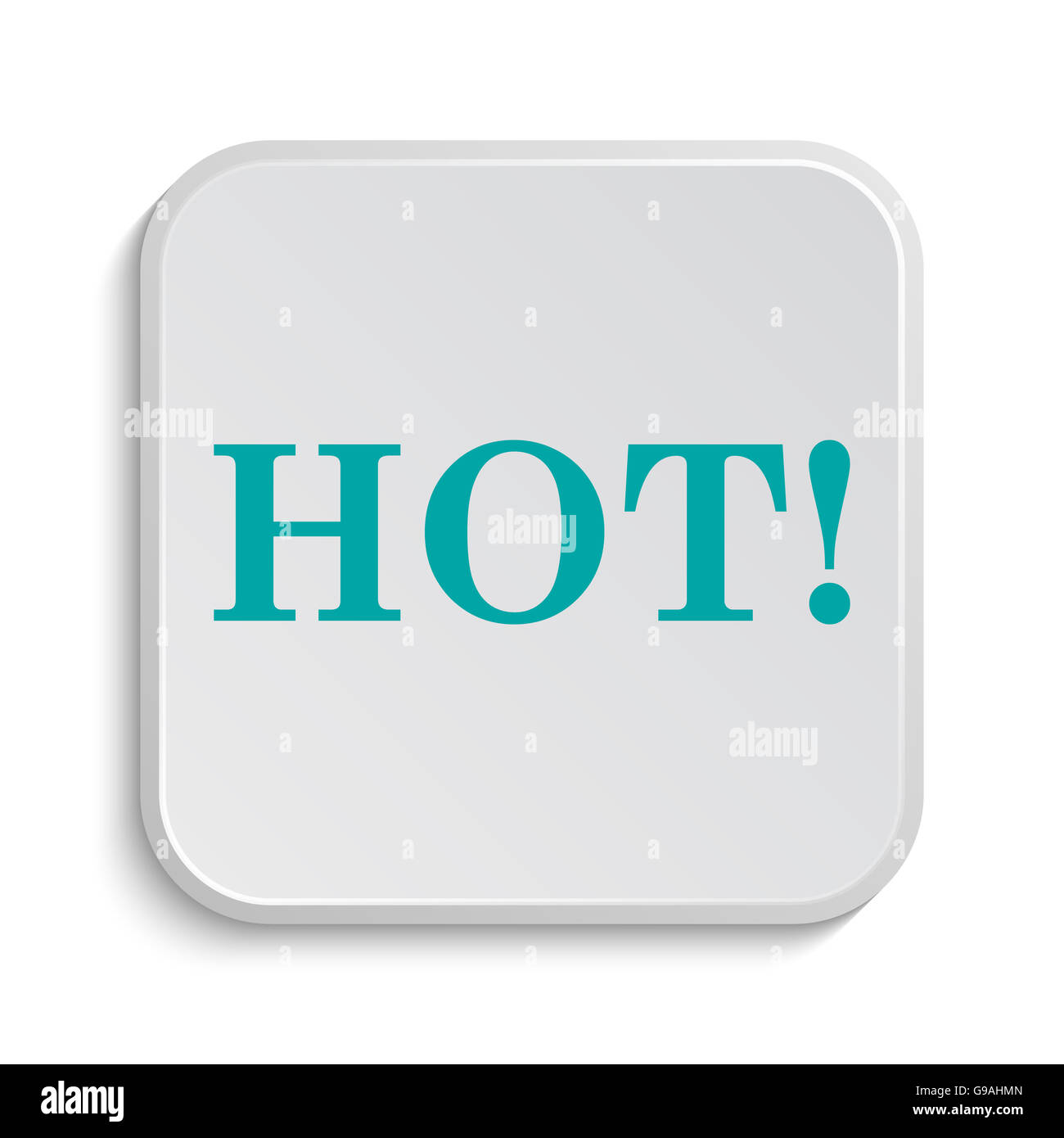 Hot icon. Internet button on white background Stock Photo - Alamy
