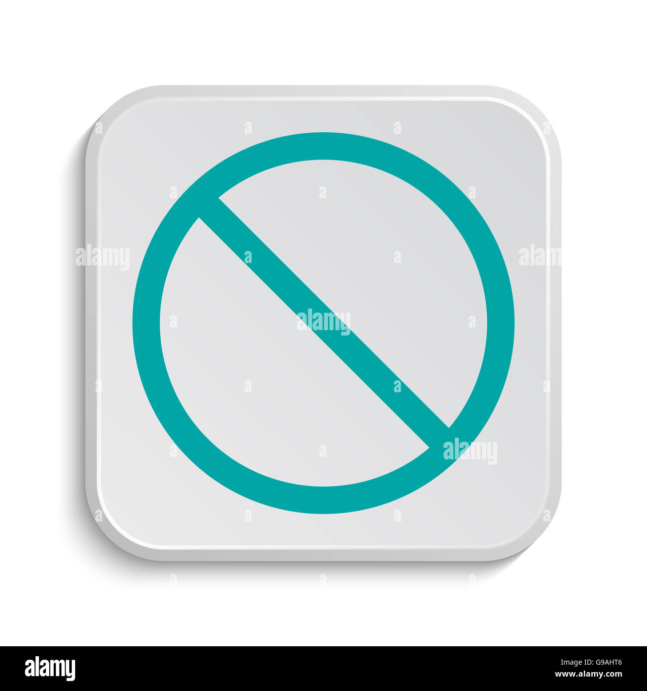 Forbidden icon. Internet button on white background Stock Photo - Alamy