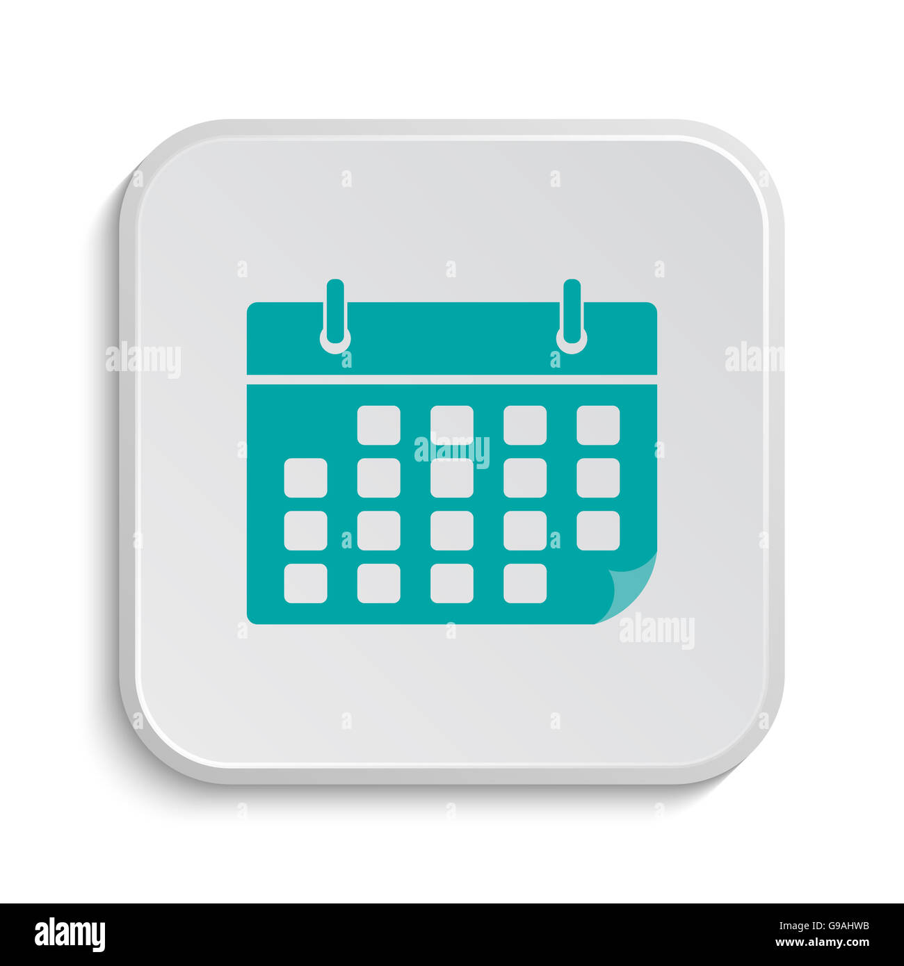 Calendar icon. Internet button on white background Stock Photo - Alamy