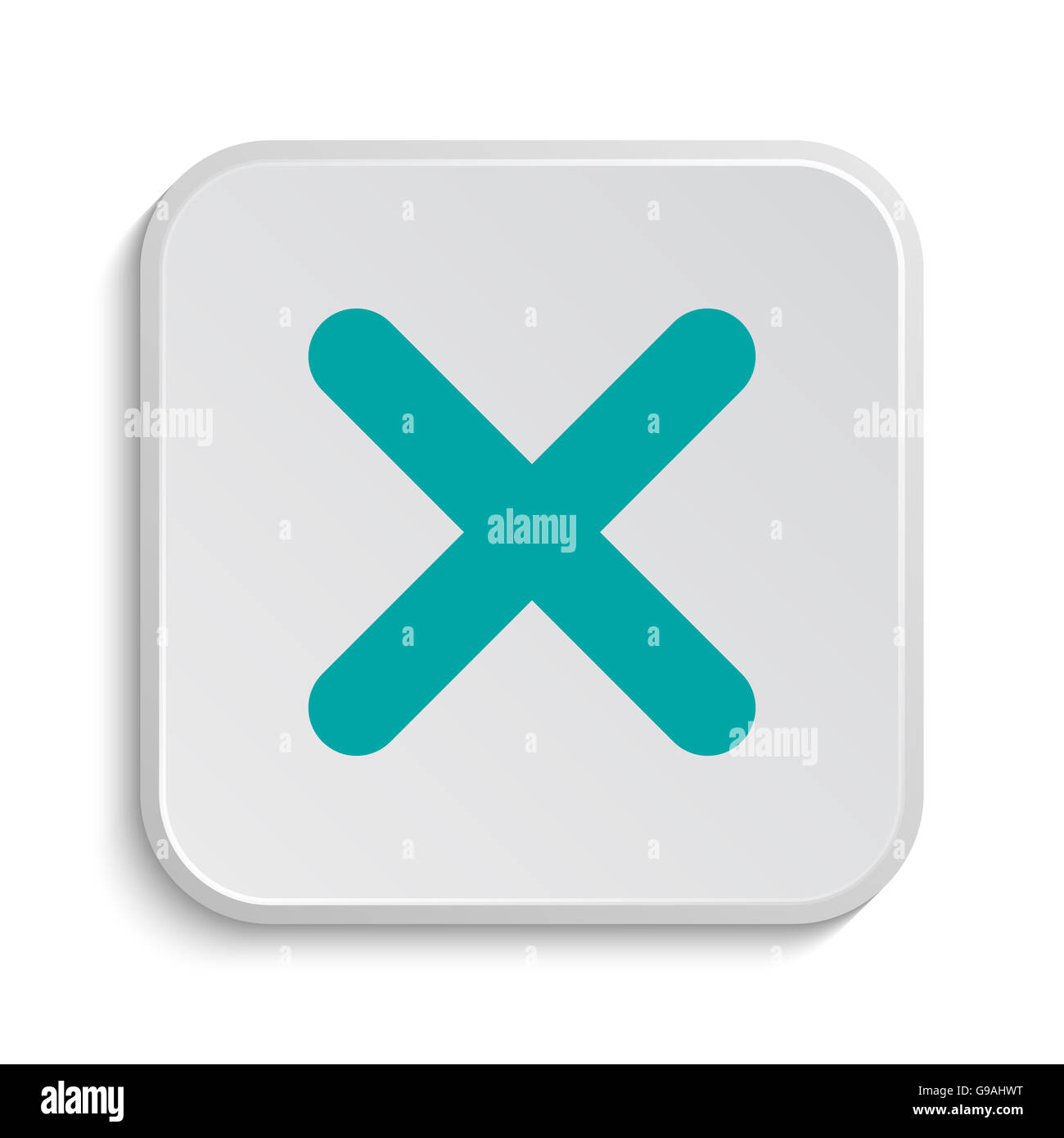 X close icon. Internet button on white background Stock Photo - Alamy