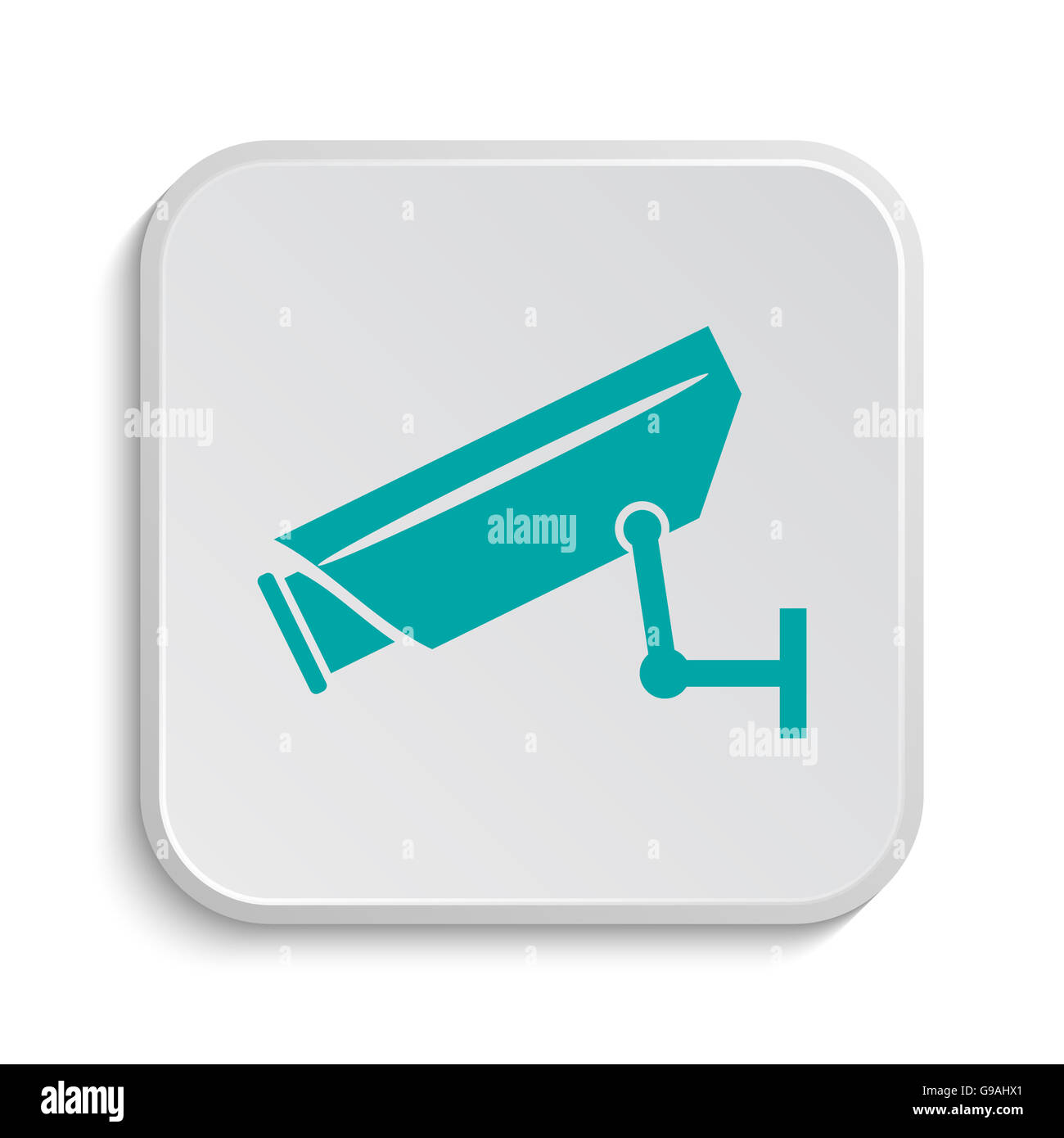 Surveillance camera icon. Internet button on white background Stock ...