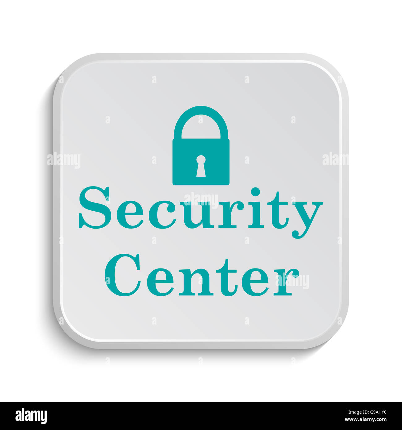 Security center icon. Internet button on white background Stock Photo ...