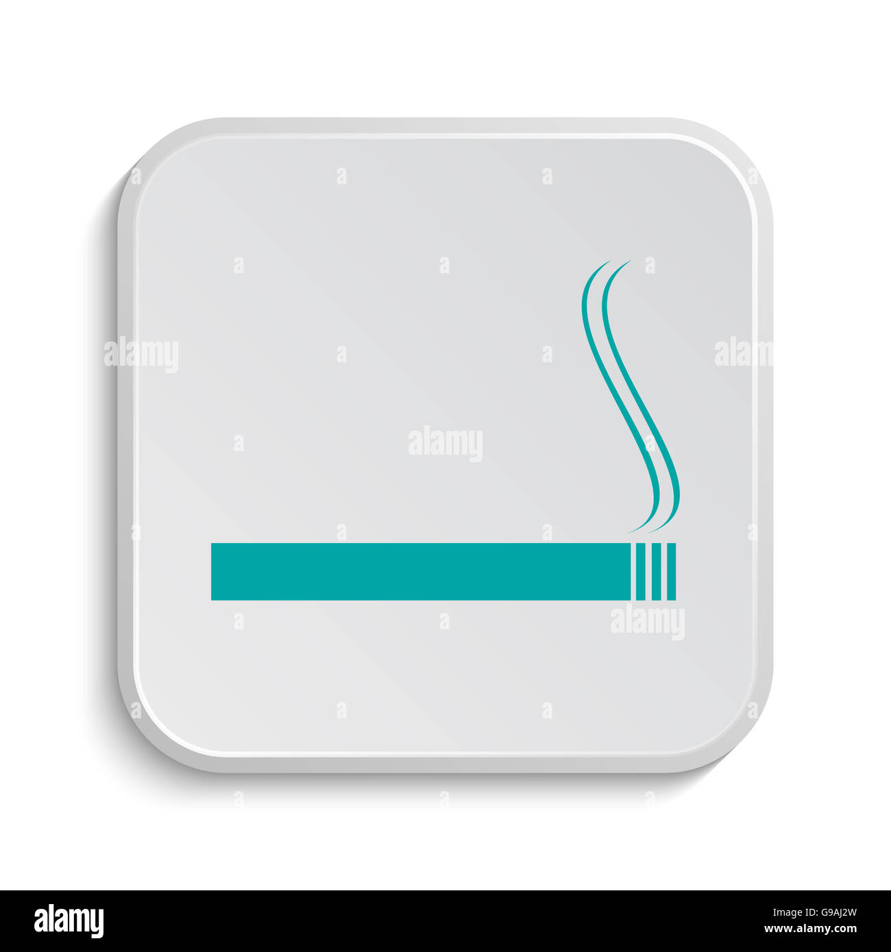 Cigarette icon. Internet button on white background Stock Photo - Alamy