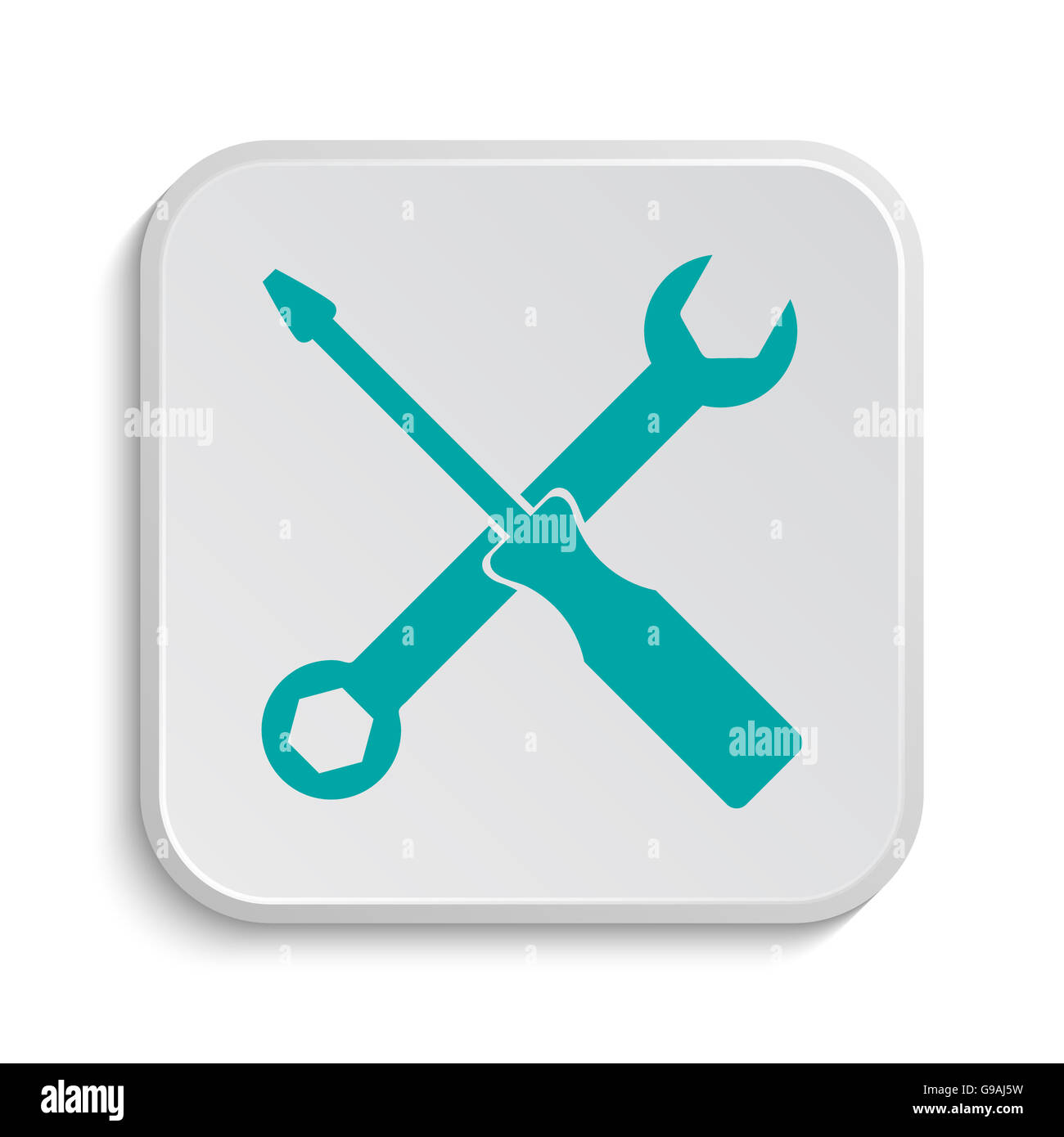 Tools icon. Internet button on white background Stock Photo - Alamy
