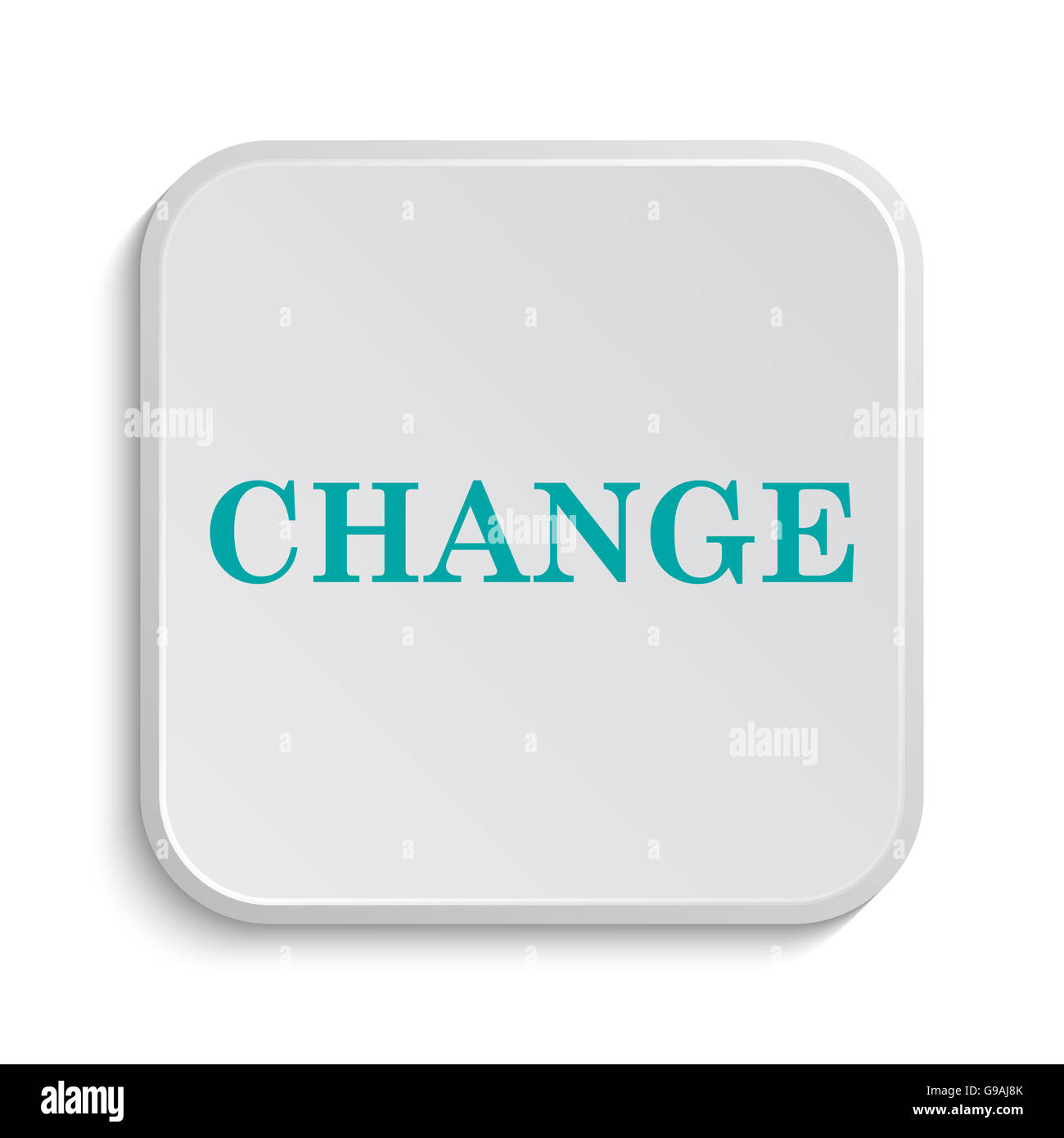 Change icon. Internet button on white background Stock Photo - Alamy