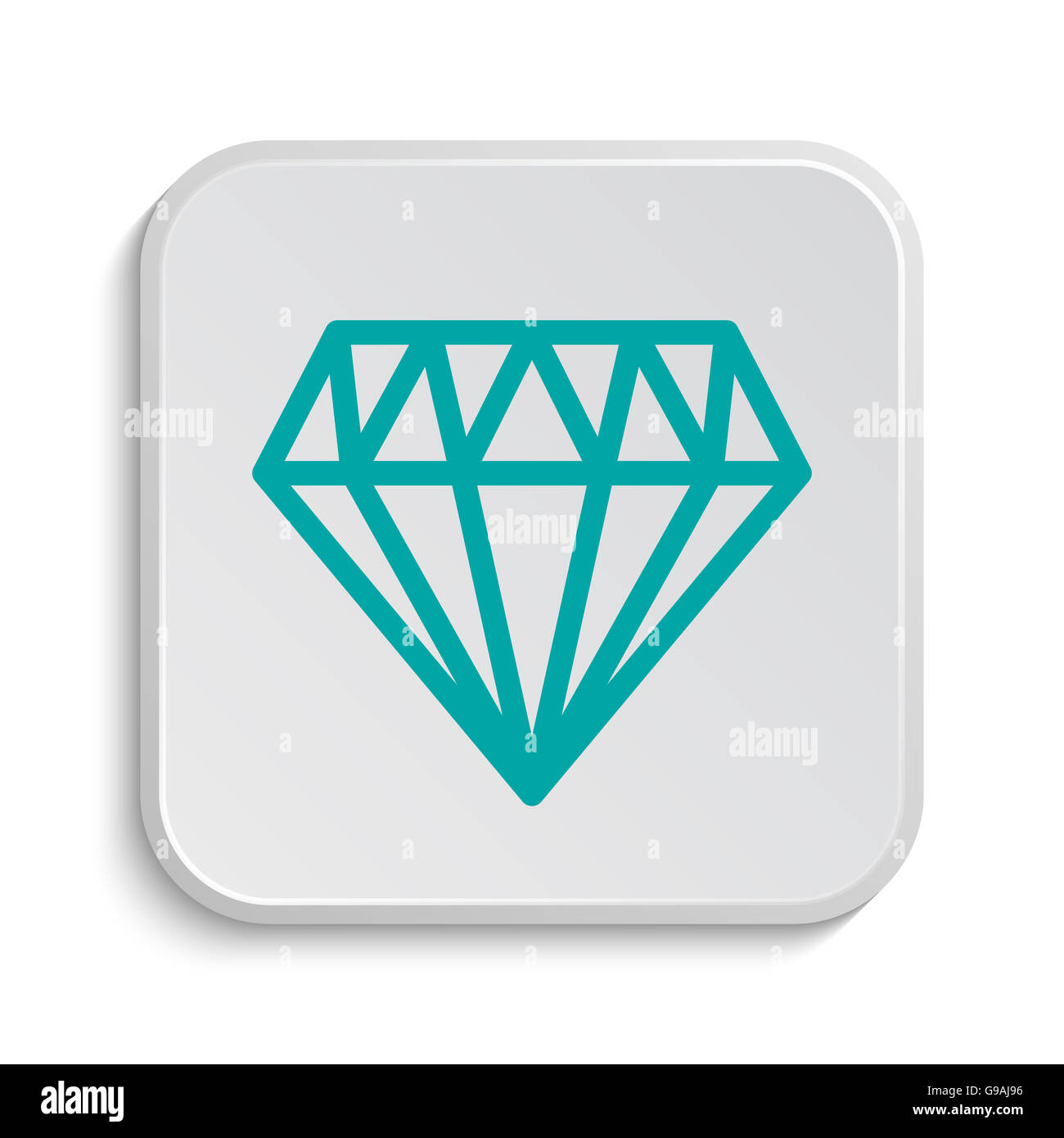 Diamond icon. Internet button on white background Stock Photo - Alamy