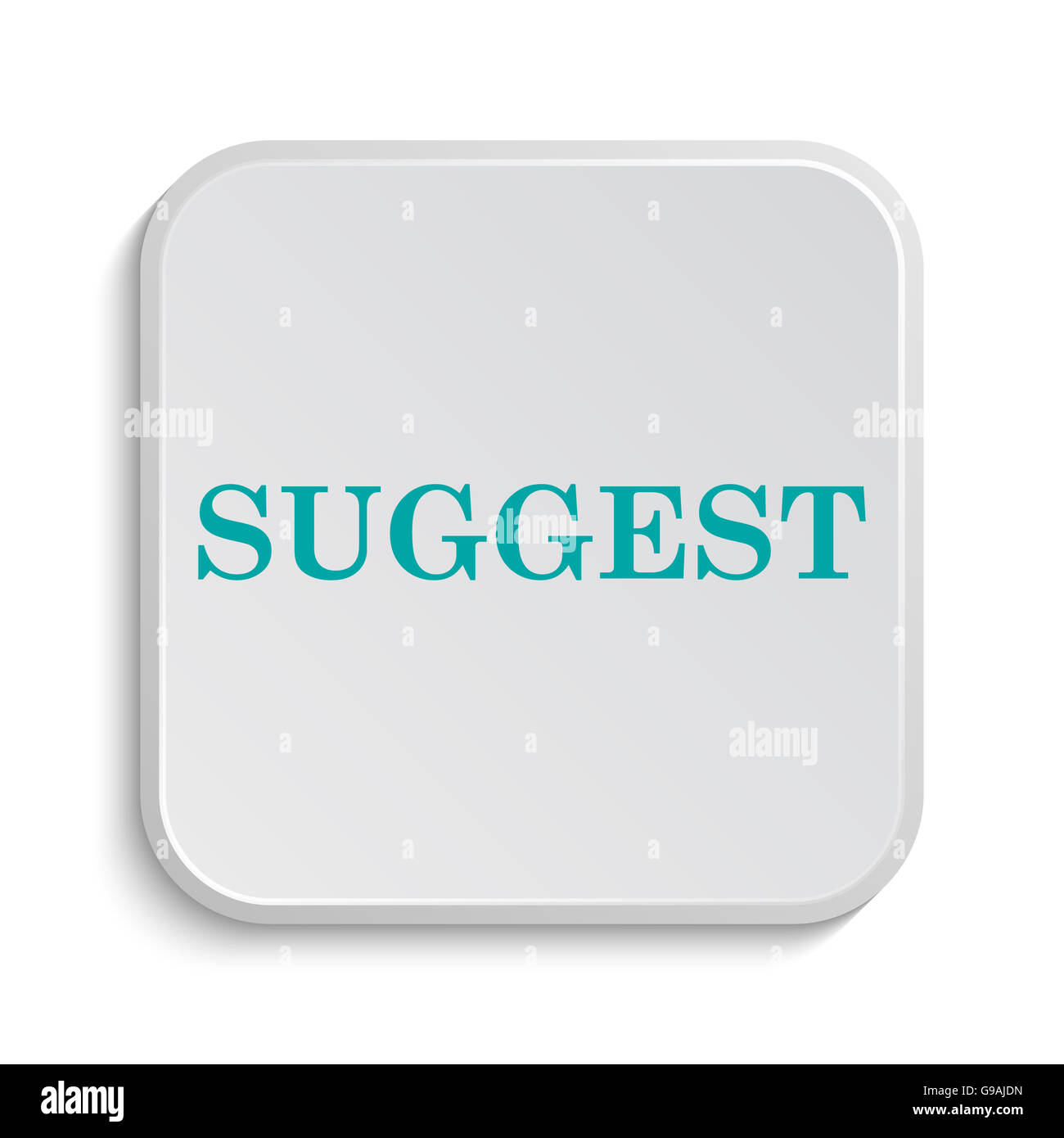 Suggest icon. Internet button on white background Stock Photo - Alamy