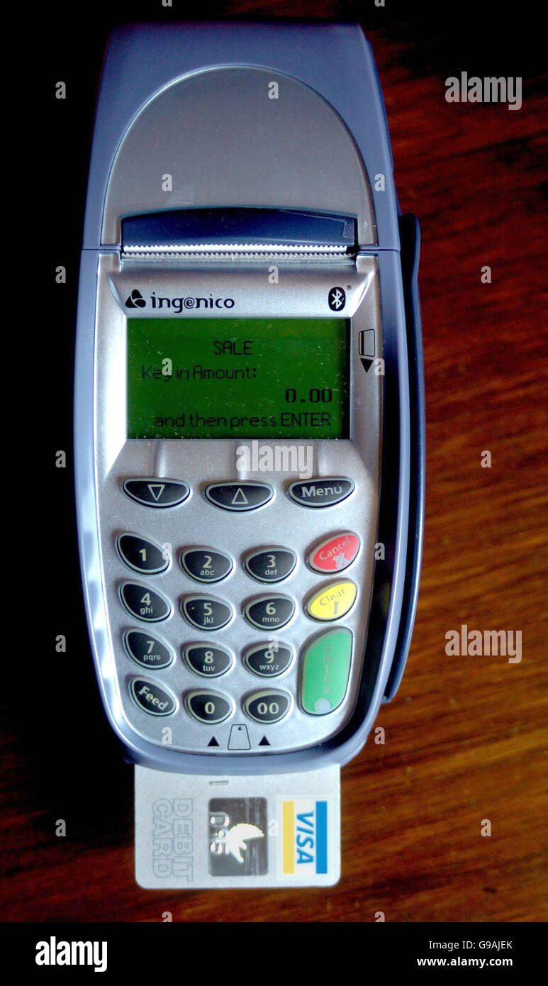 Stock photo of a chip and pin machine Stock Photo - Alamy