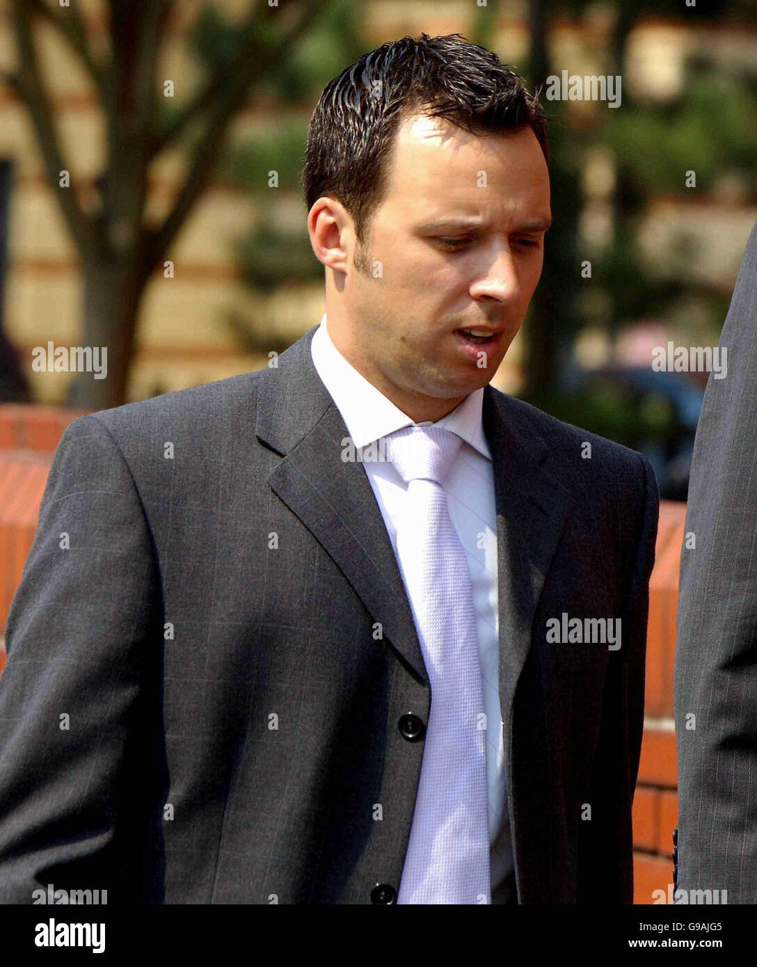 West Midlands Police officer Andrew Edwards arrives at Leicester Crown ...