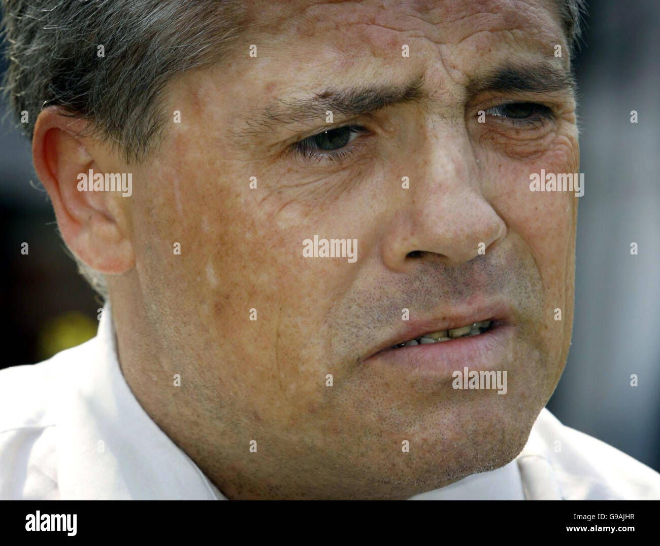 Michael McGovern speaks to the media outside his home in Winchester ...