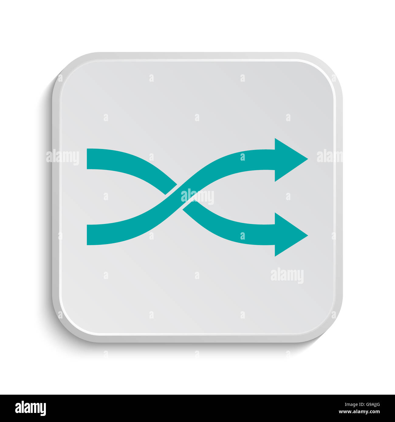 Shuffle icon. Internet button on white background Stock Photo - Alamy