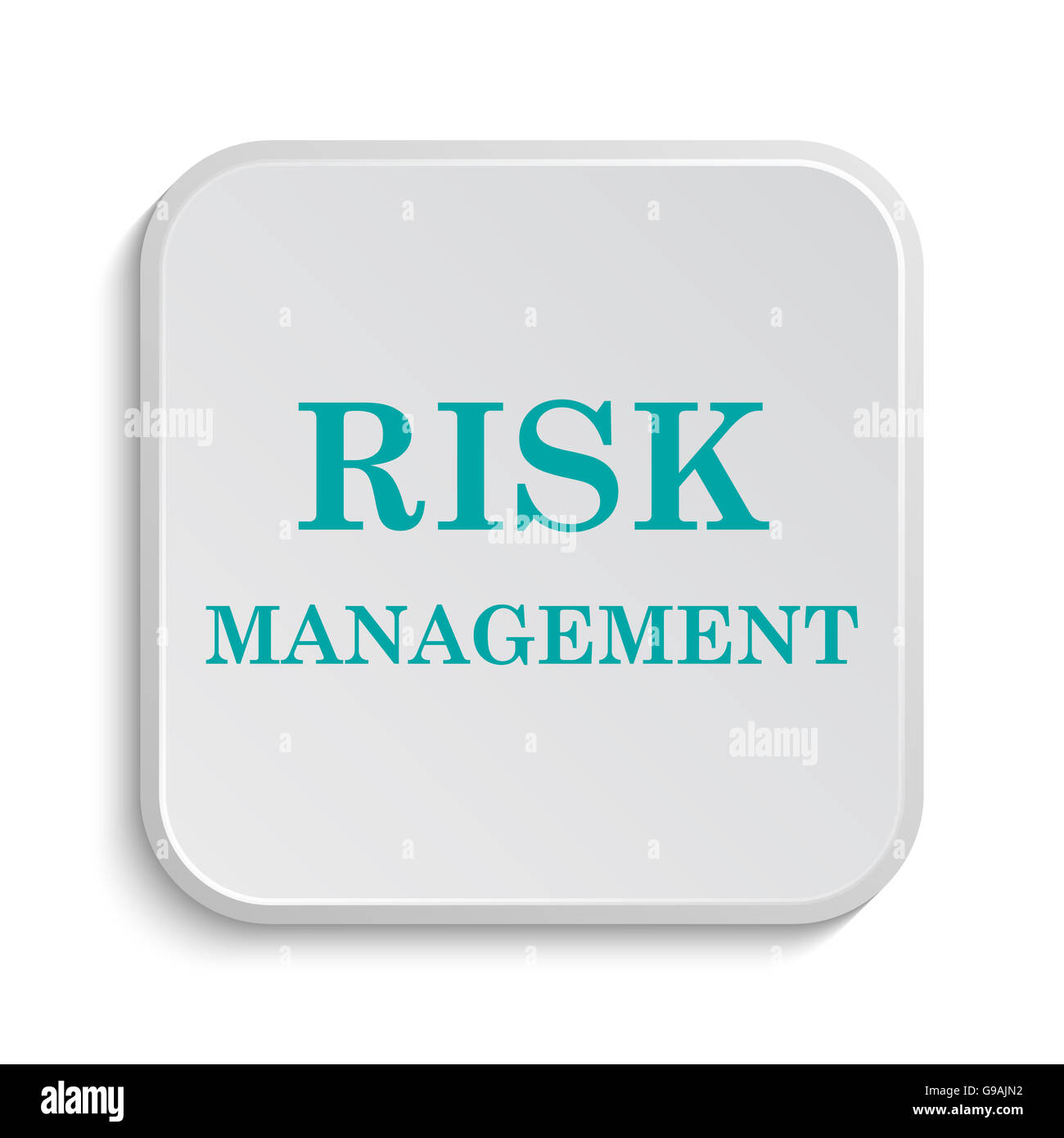 Risk management icon. Internet button on white background Stock Photo ...