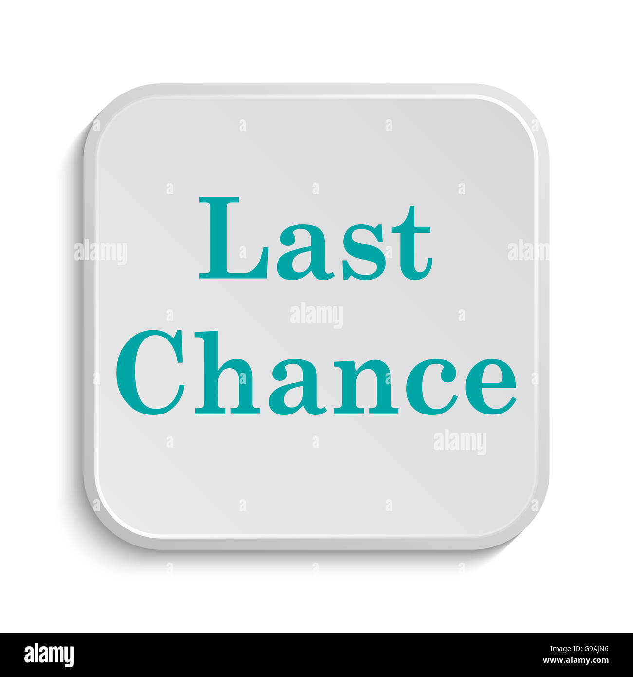 Last chance icon. Internet button on white background Stock Photo - Alamy