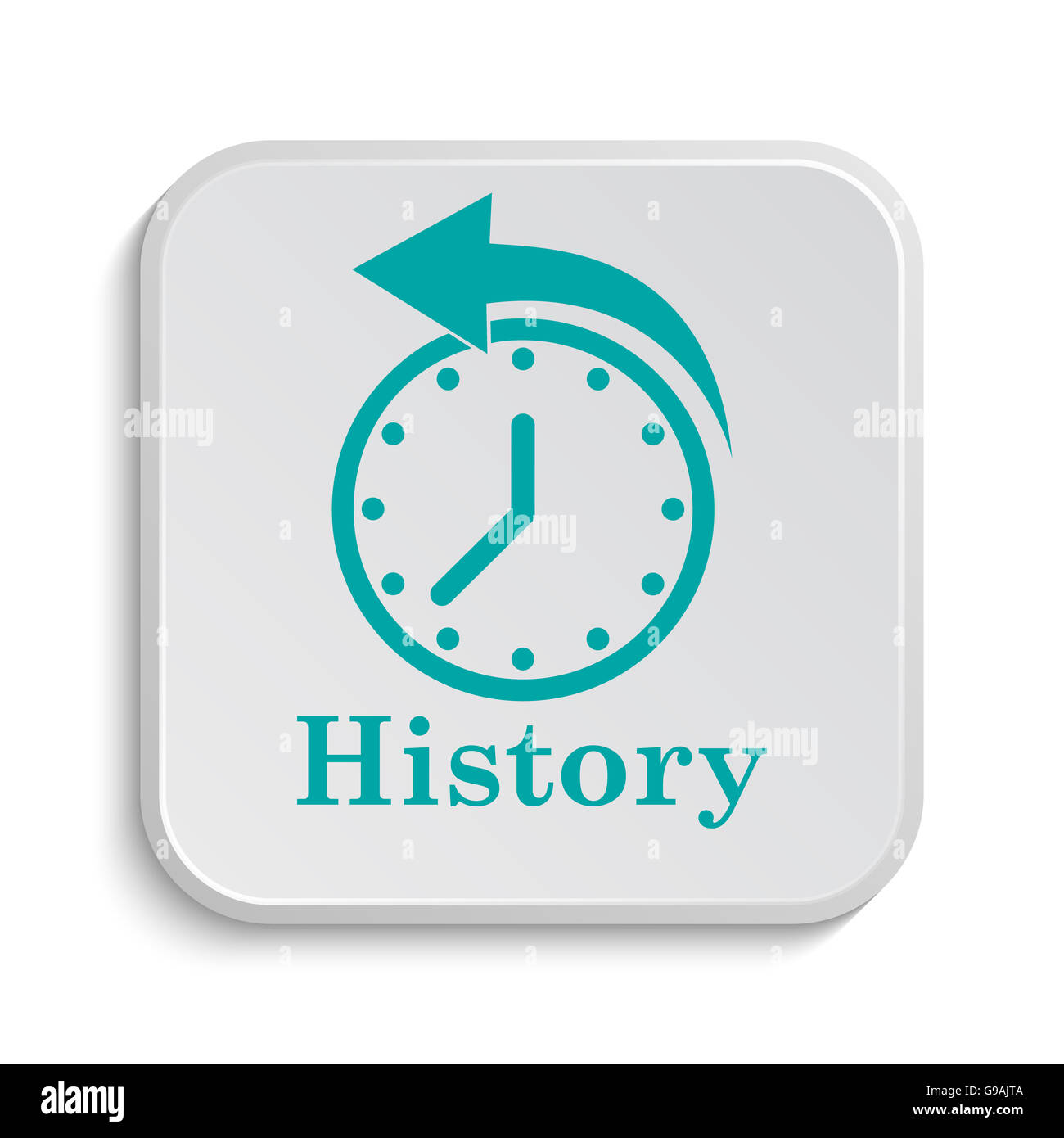 History icon. Internet button on white background Stock Photo - Alamy
