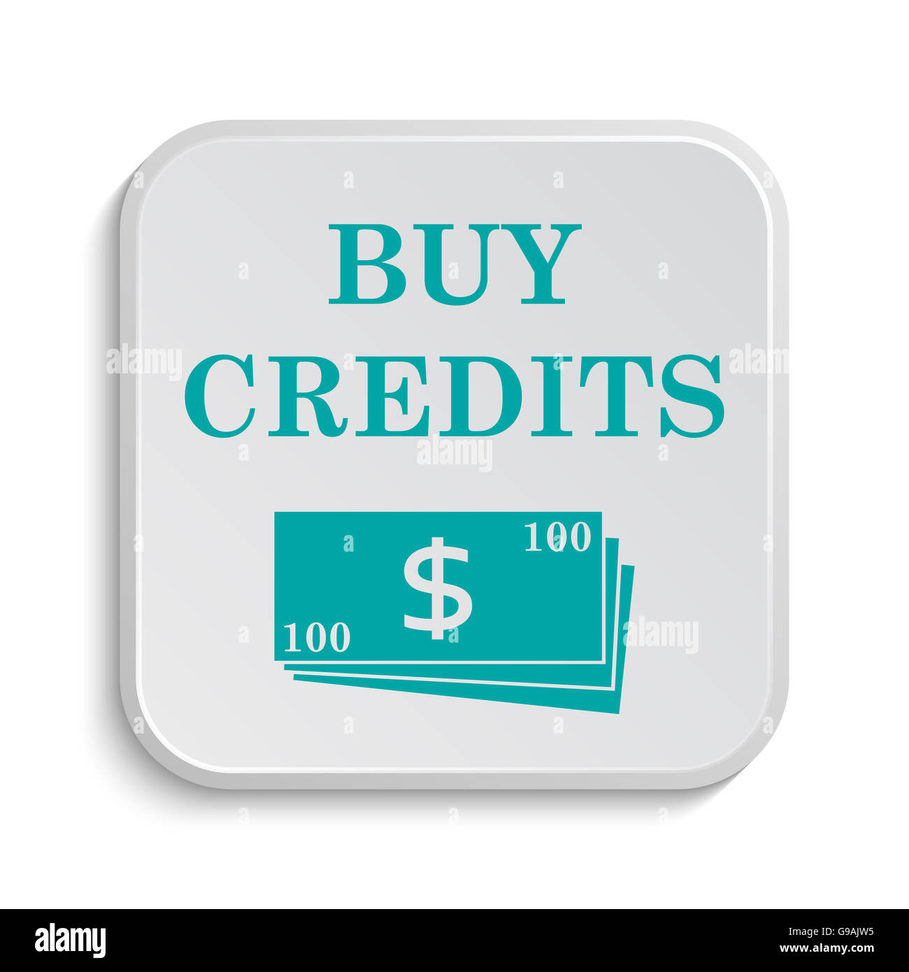 Buy credits icon. Internet button on white background Stock Photo - Alamy