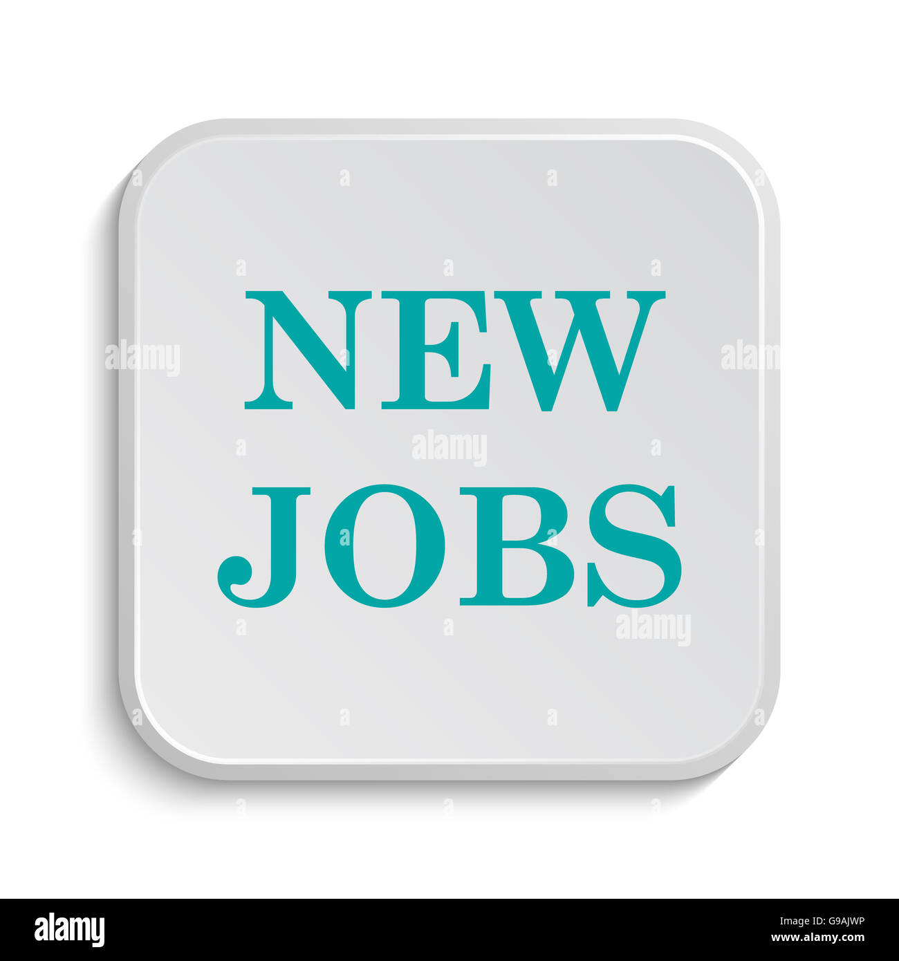 New jobs icon. Internet button on white background Stock Photo - Alamy