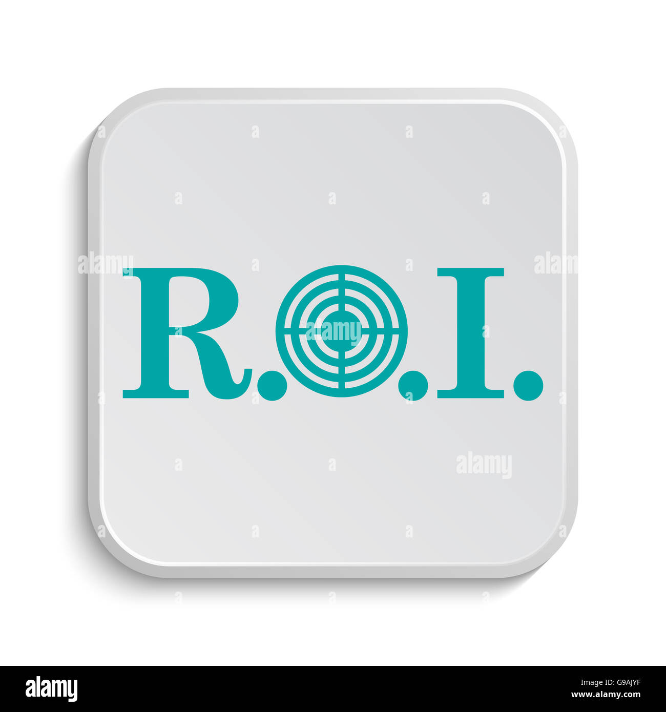 ROI icon. Internet button on white background Stock Photo - Alamy