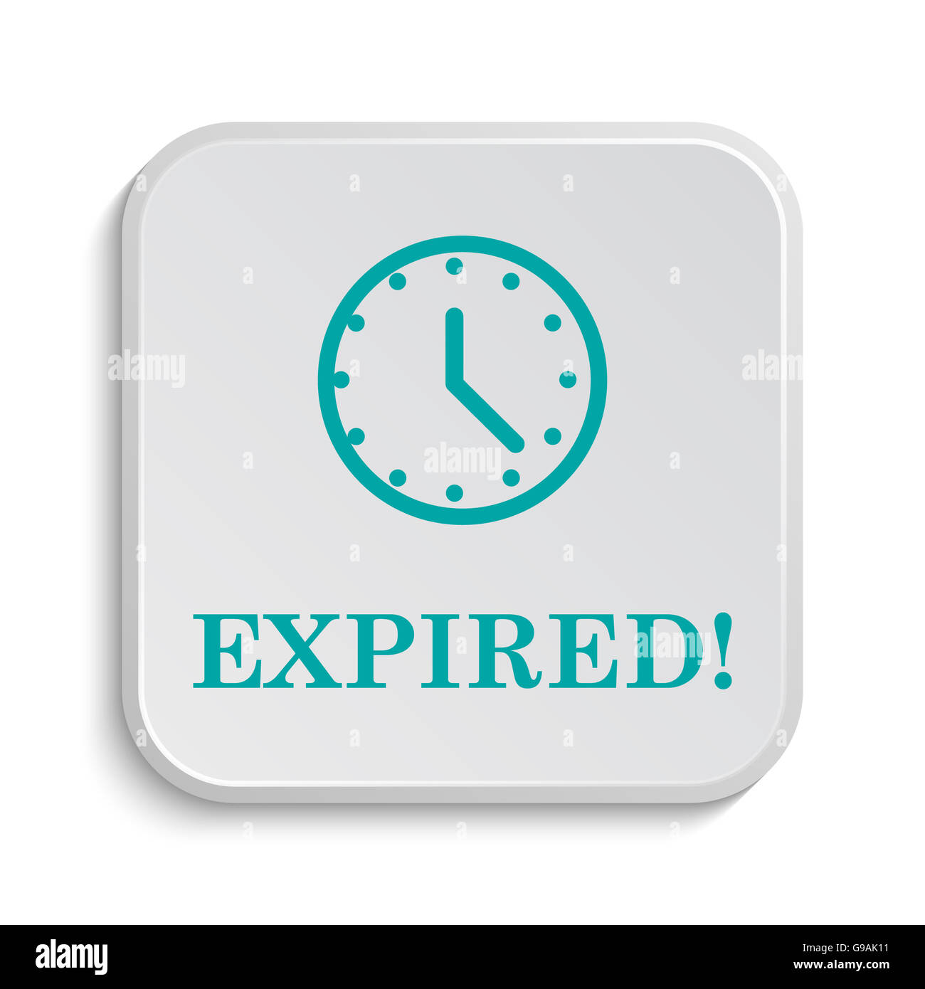 Expired icon. Internet button on white background Stock Photo - Alamy