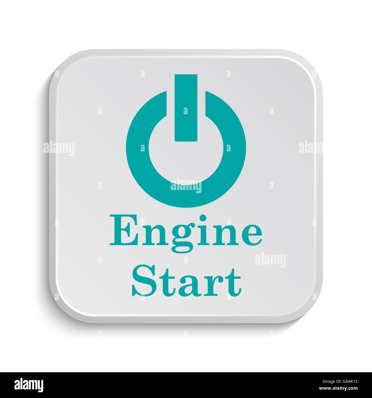 Engine start icon. Internet button on white background Stock Photo - Alamy