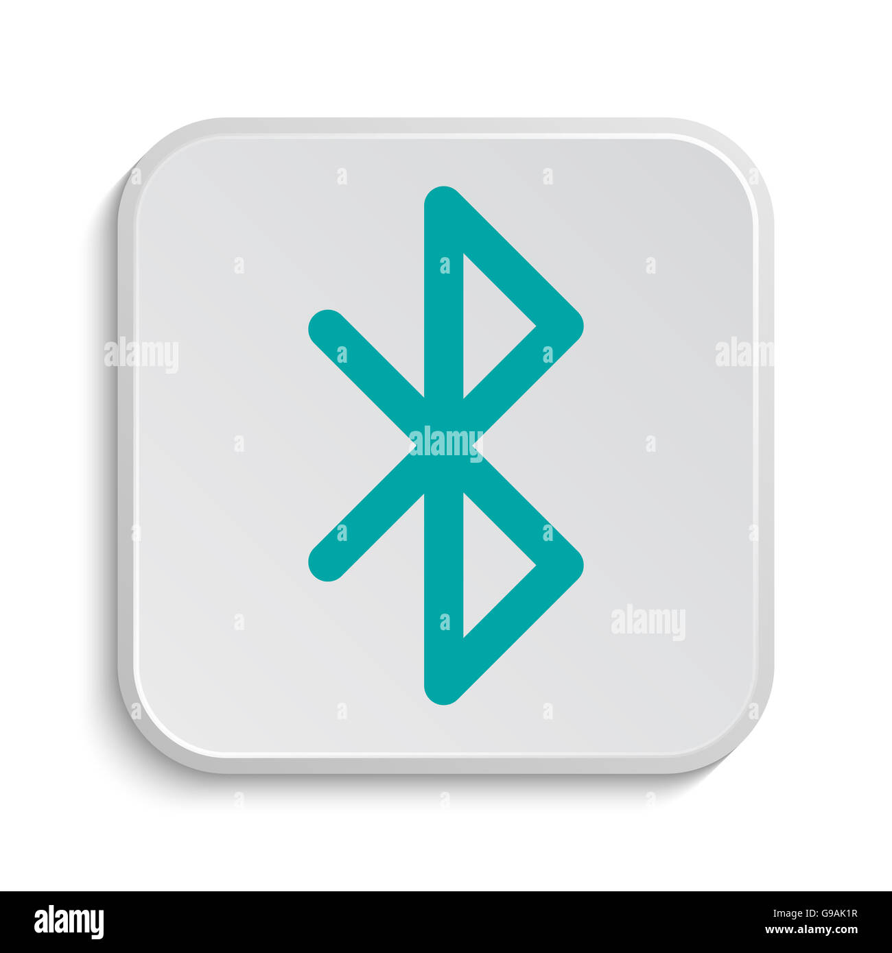 Bluetooth icon. Internet button on white background Stock Photo - Alamy